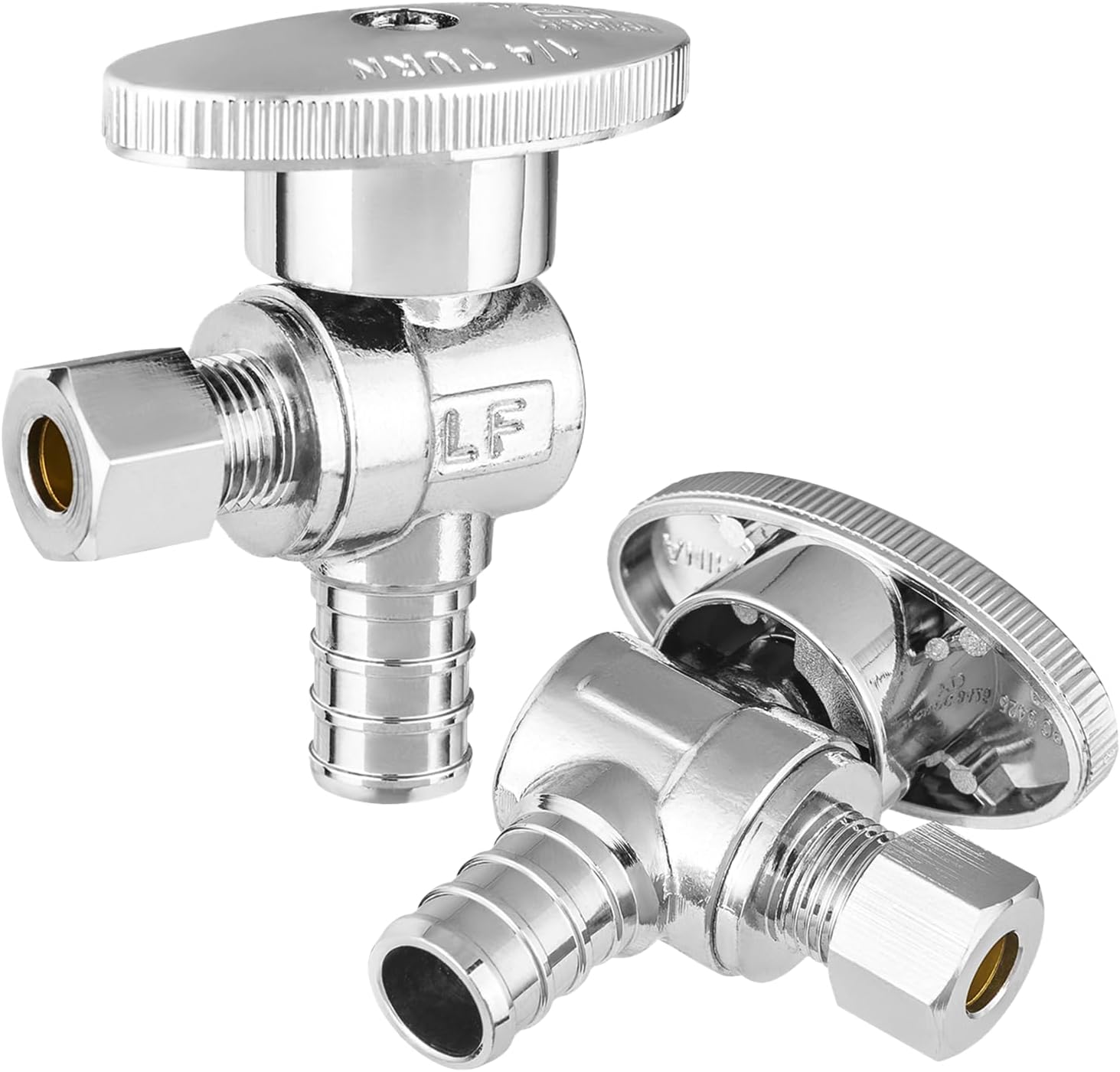 WMAXPFIT Tee Stop Valve(1 PACK), 1/2" PEX x 1/2" PEX x 1/4" OD ...