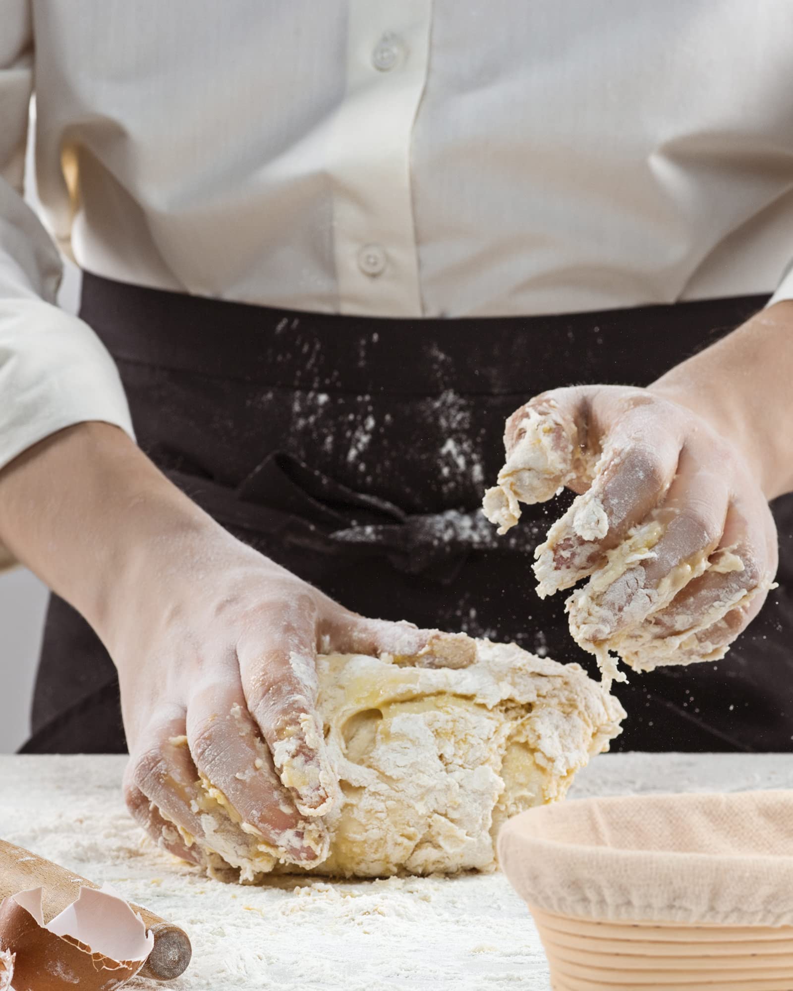 DOYOLLA Bread Proofing Baskets Set of 2, 10 inch Oval & 8.5 inch Round ...