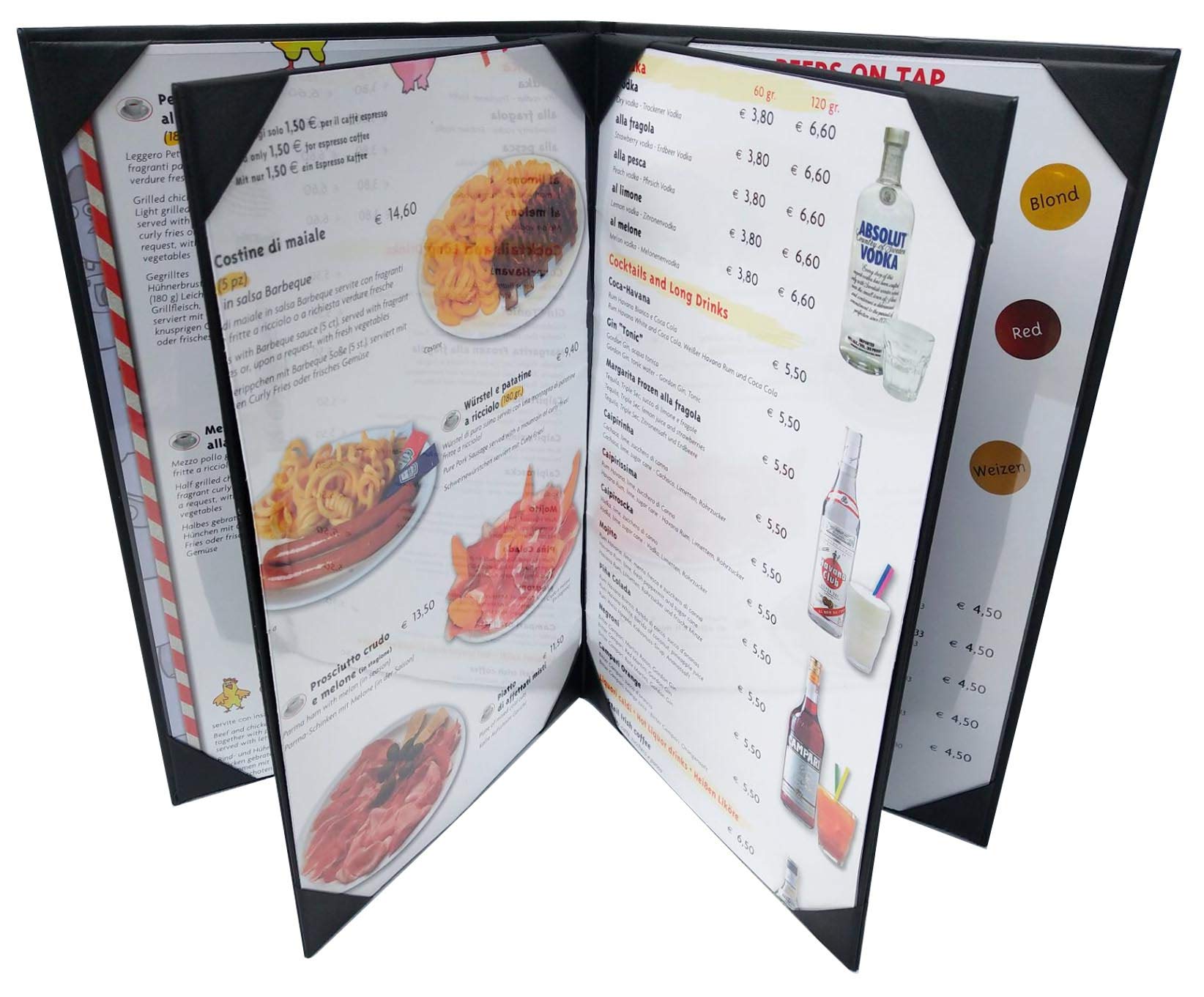 Snapklik.com : 3 Pcs Of Restaurant Menu Covers Holders 8.5 X 14 Inches ...