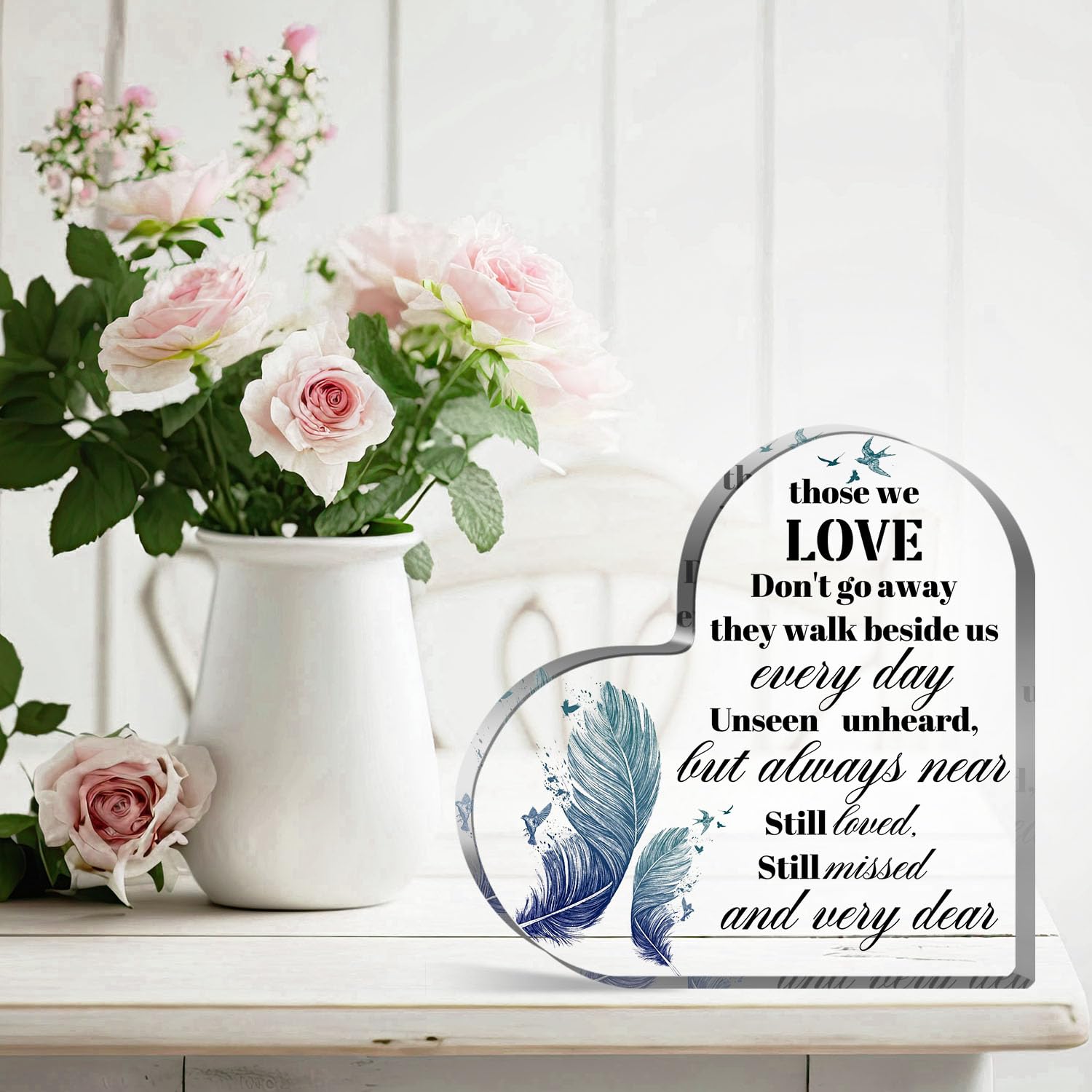 Remembering A Loved One Gift Sympathy Gifts Acrylic Heart Shape ...
