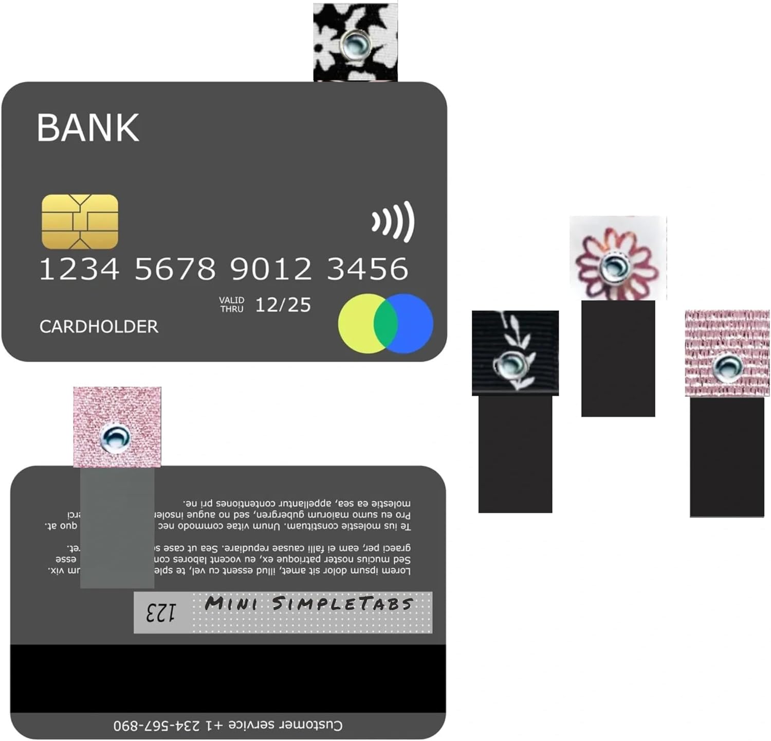 Amazon.com: SimpleTabs, Credit Card Tabs, Wallet Organizer, Long Nail ...