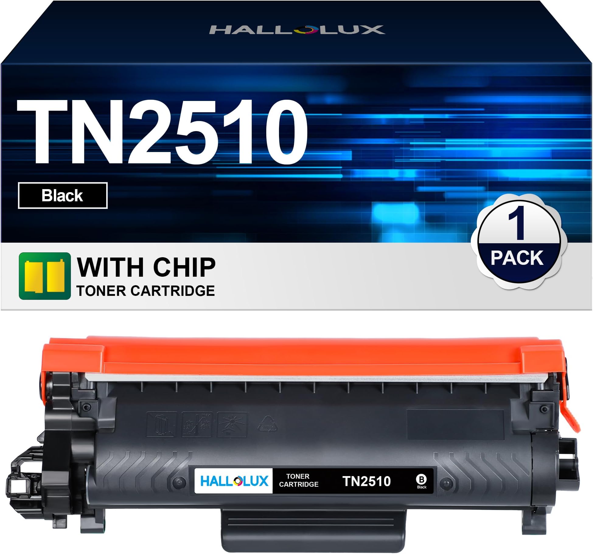 HALLOLUX TN2510 Toner Cartridge TN 2510 Compatible with Brother TN-2510 ...