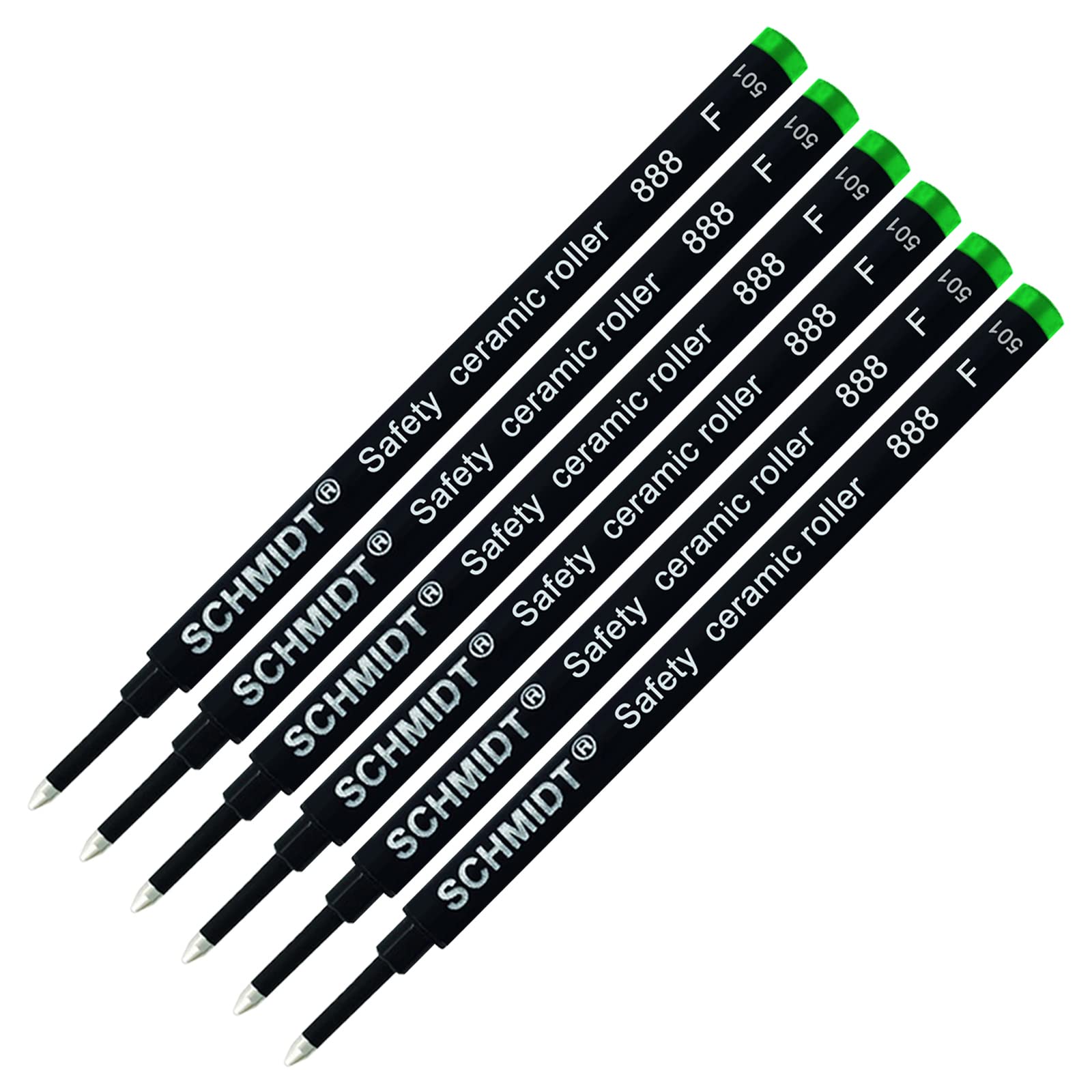 Amazon.com : SCHMIDT 6 Pack 888 Green Fine Rollerball Refill : Office ...