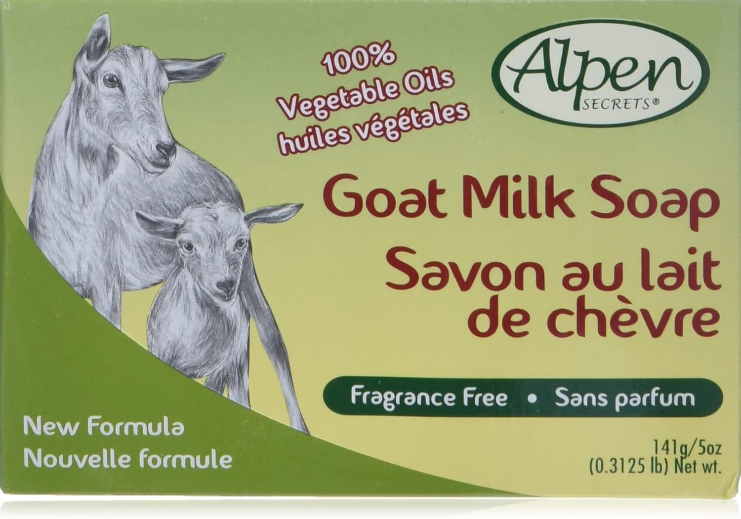 Alpen Secrets Fragrance Free Goat Milk Soap, 140 gr (Pack of 4 ...