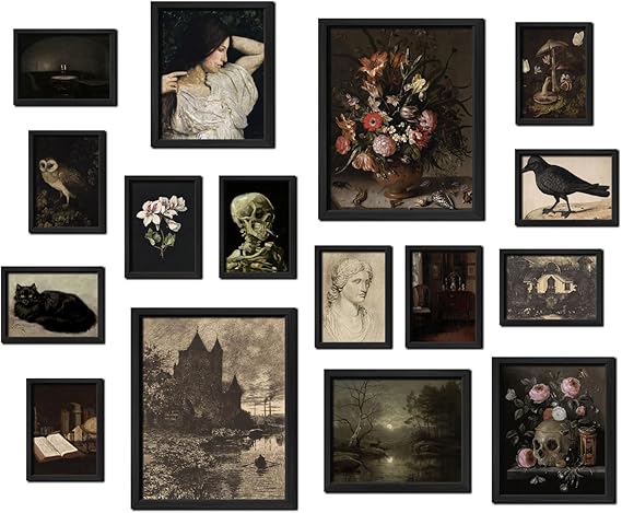 Amazon.com: ANERZA 16 PCS Dark Academia Room Decor, Gothic Home Decor ...