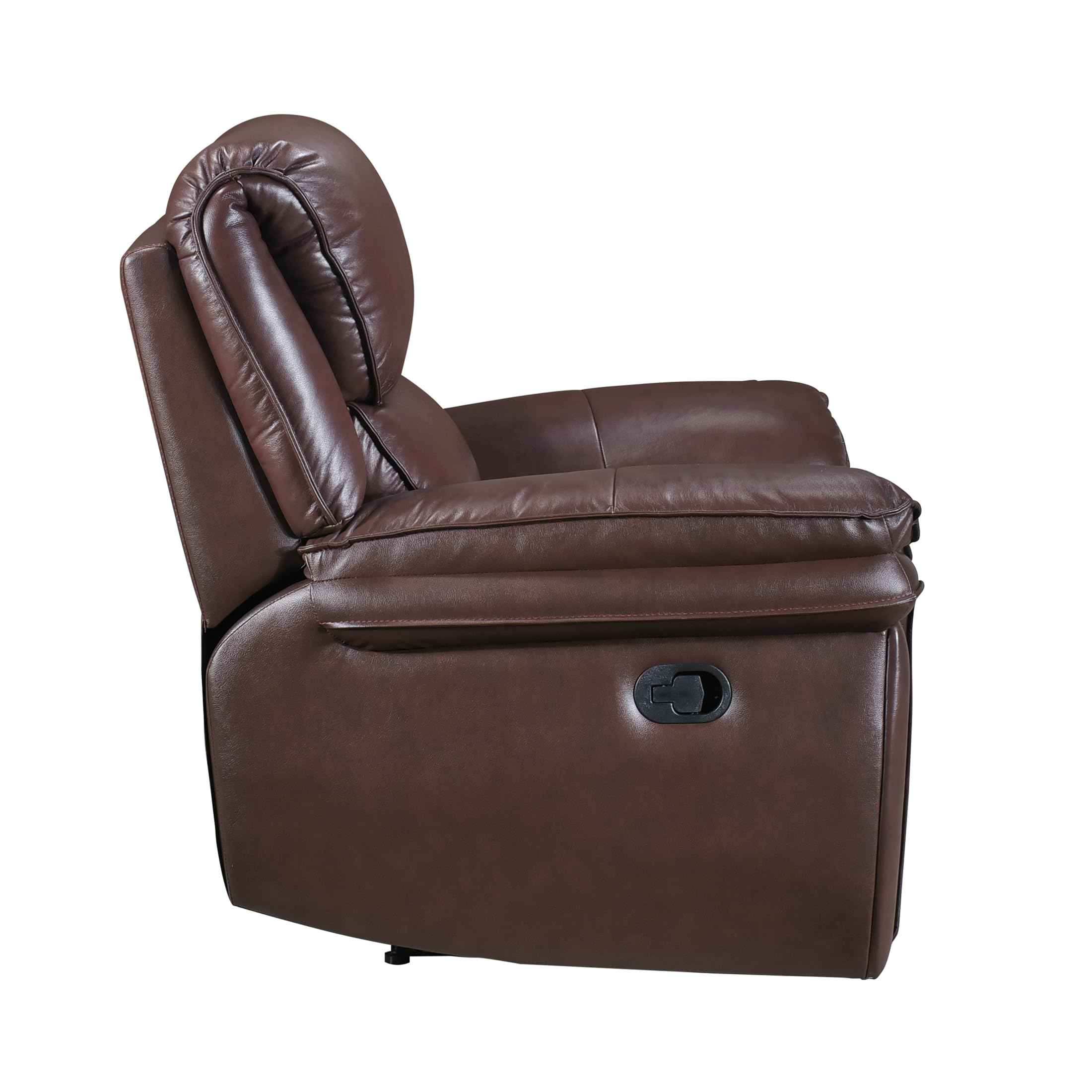 Lexicon Brim Wall-Hugger Manual Lay Flat Reclining Chair, Brown