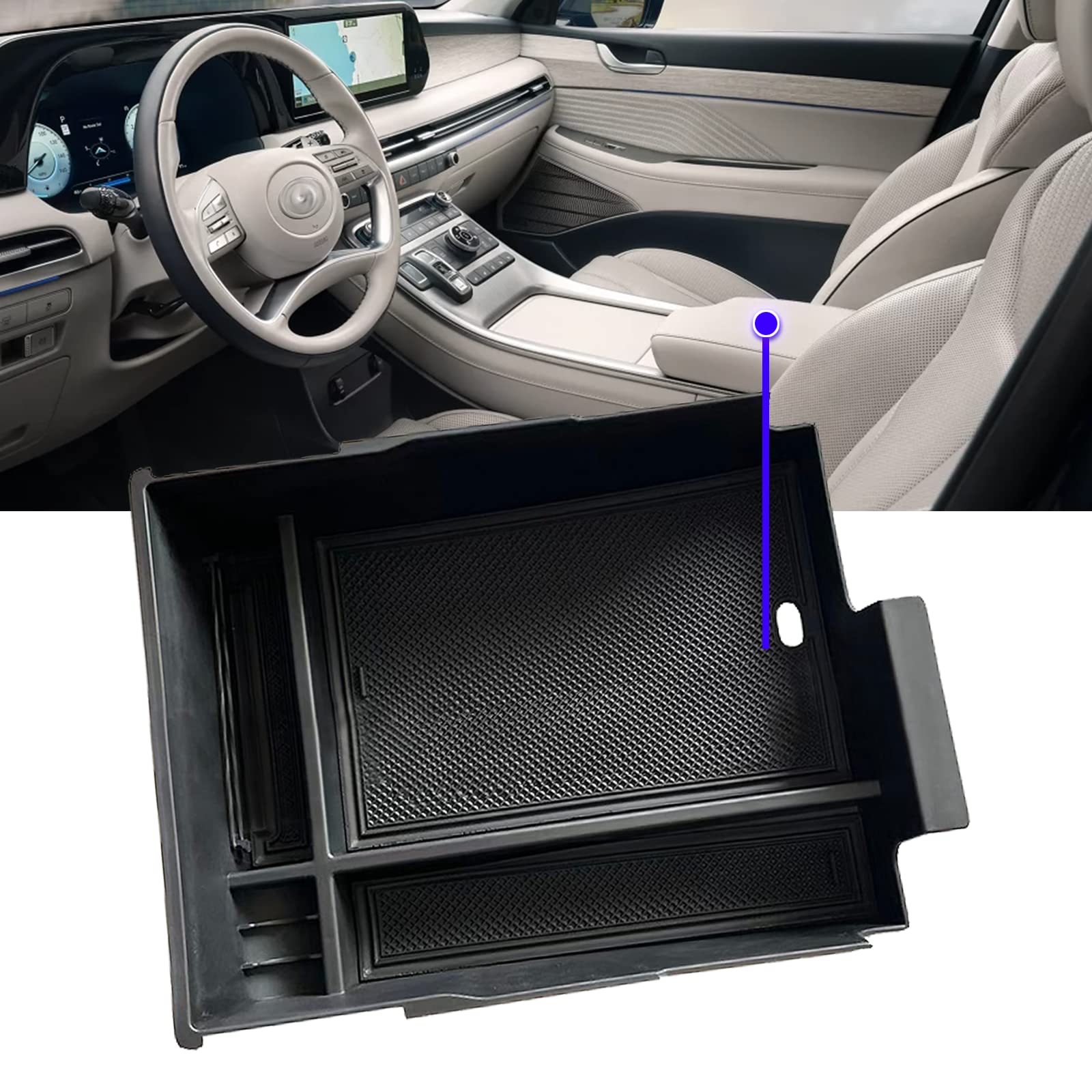 Snapklik.com : 2023 Palisade Center Console Organizer Tray For Hyundai ...