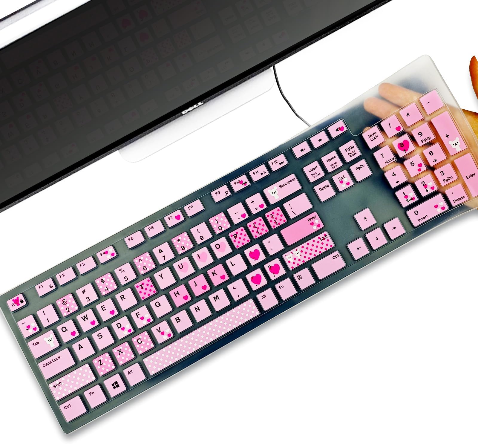 Amazon.com: YongMai Keyboard Covers for Dell KM636 KB216 Wireless Wired ...