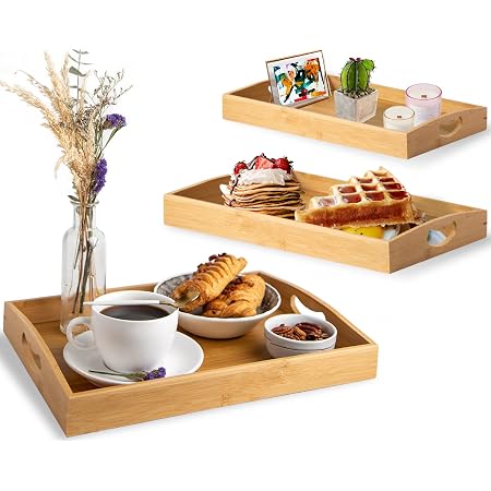 Amazon.com: BirdRock Home 3 pc Breakfast Bed Tray (Rounded) - Bamboo ...