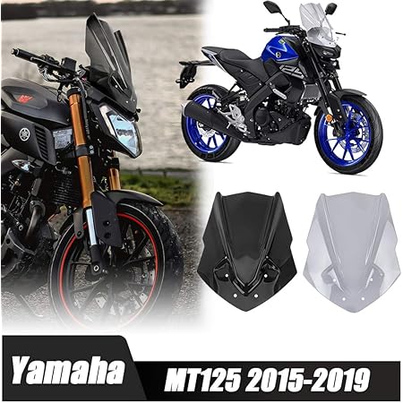AHOLAA Motorcycle MT 125 Touring Windshield Wind Deflector Windscreen ...