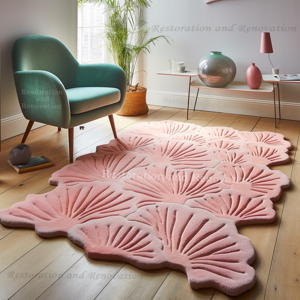 Amazon.com: Restoration and Renovation Modern Irregular Shape Wool Area ...
