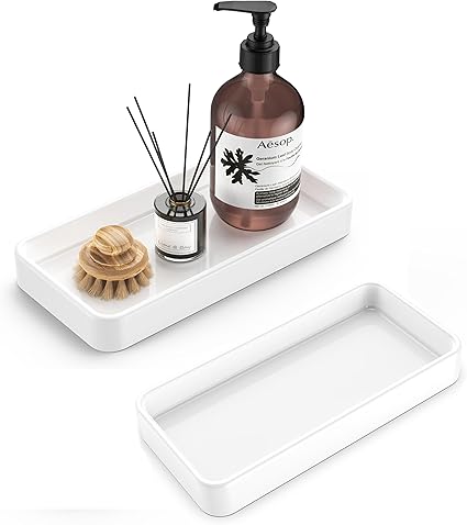 Amazon.com: Gurygo 2 Pack 8" Ceramic Vanity Tray - Kitchen Tray for ...