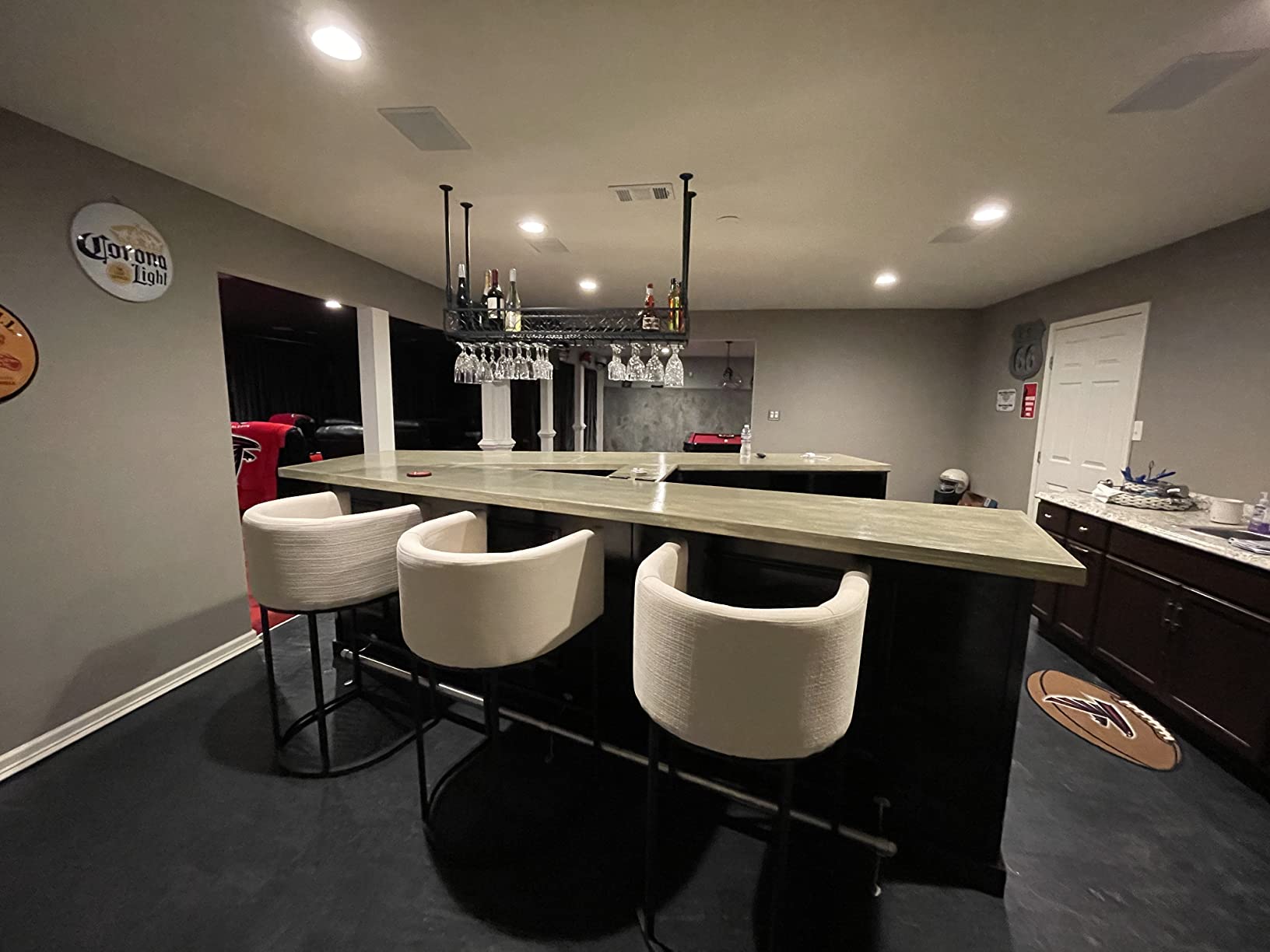 $25/mo - Finance Modern Counter Height Bar Stools, Linen Upholstered ...