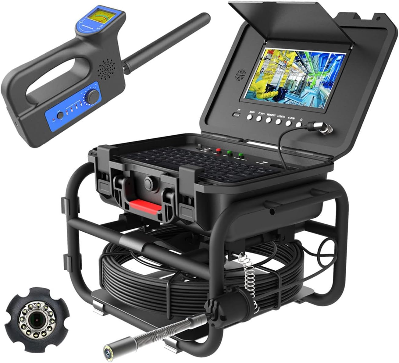 Sewer Camera Borescope, with 512 Hz Locator, Pipe Borescope Camera ...