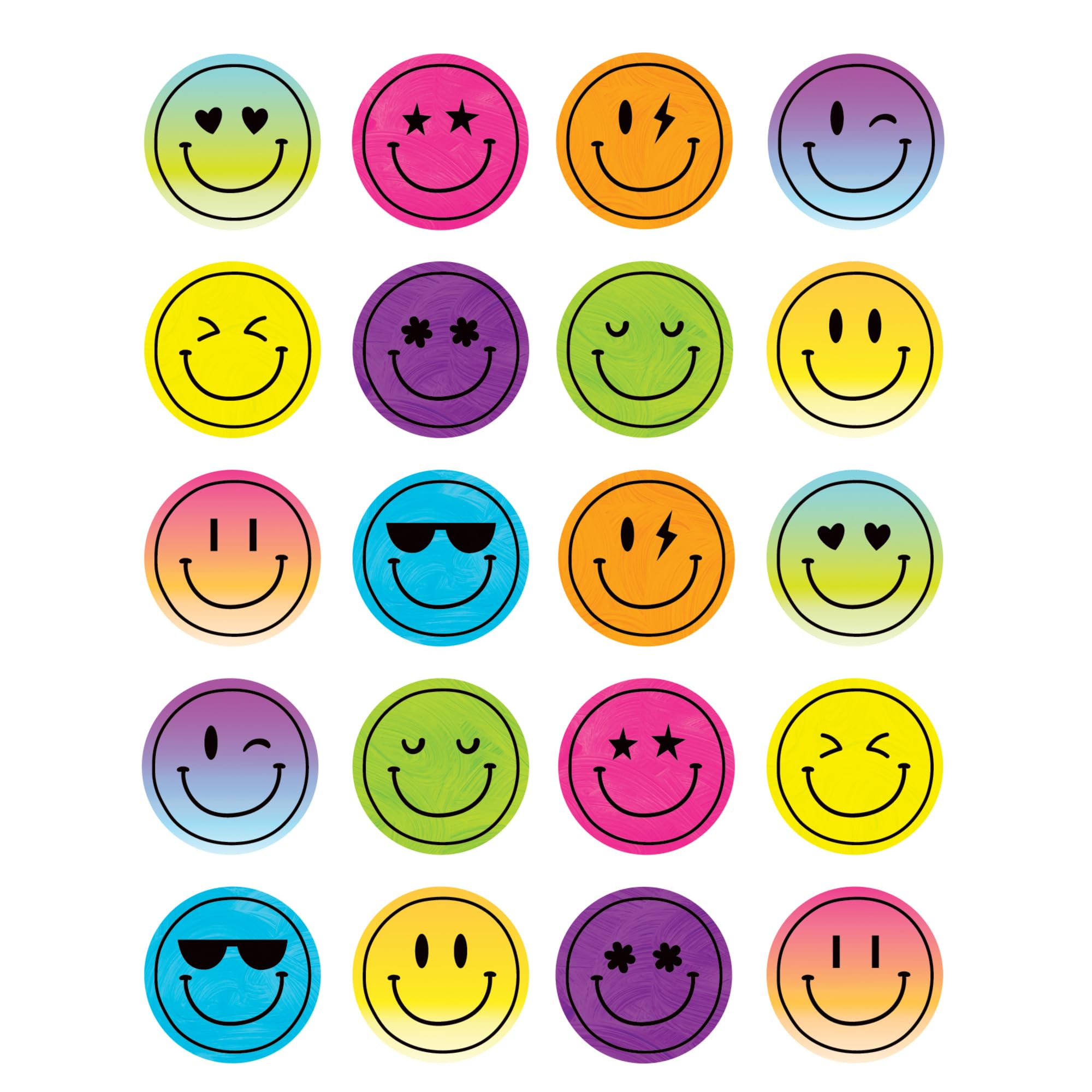 Amazon.com: Teacher Created Resources Stickers, Brights 4Ever Smiley ...