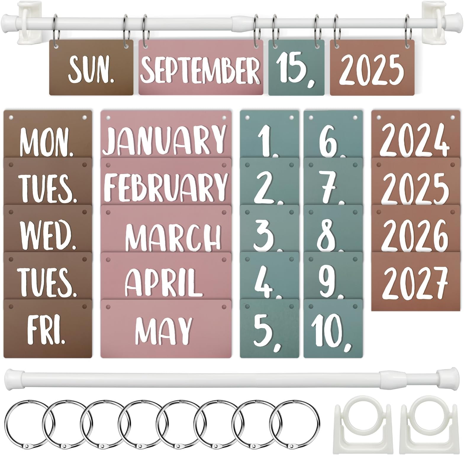 Amazon.com: Boho Flip Calendar for Classroom – 77 Pcs Classroom ...