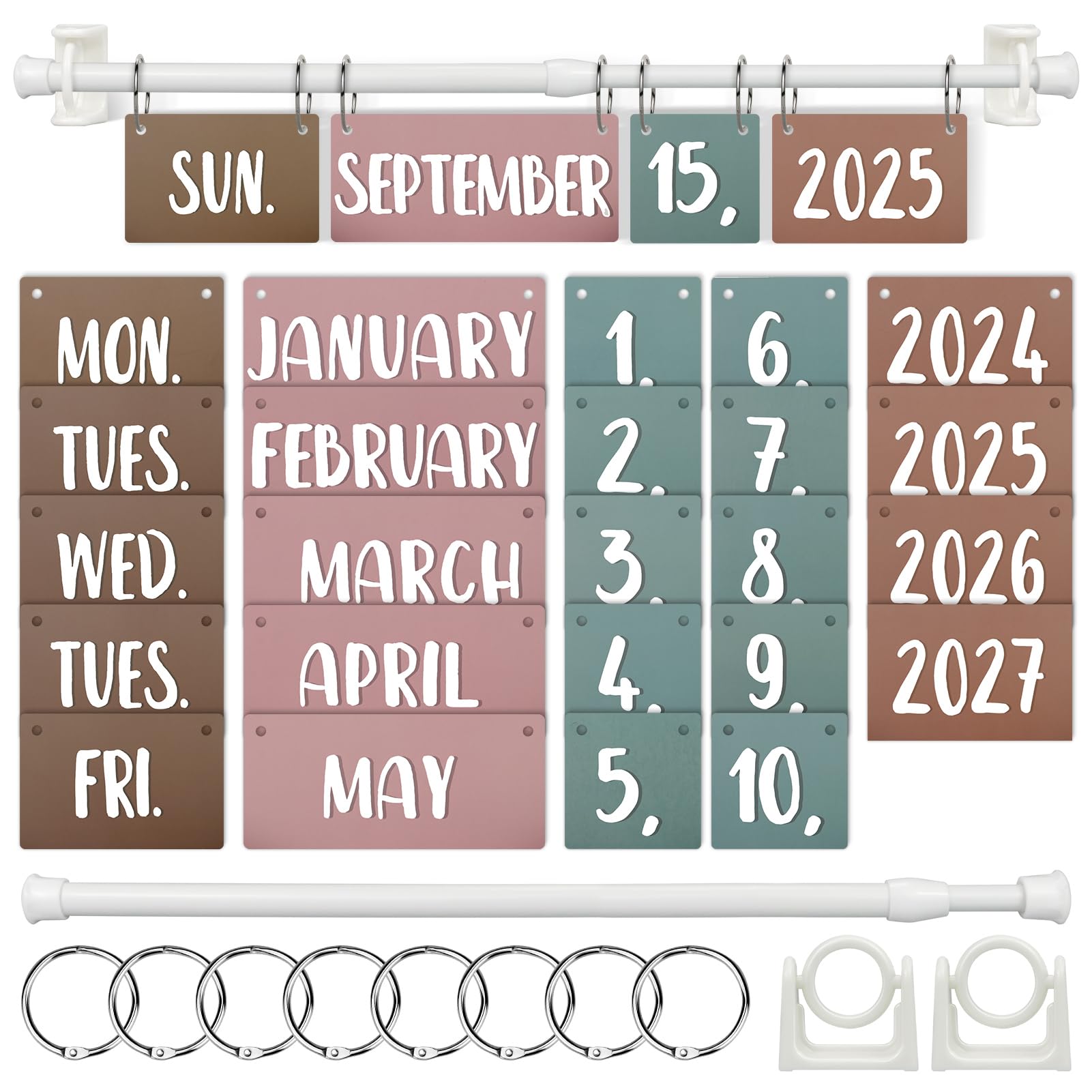 Snapklik.com : Boho Flip Calendar For Classroom, 2024-2027 Calendar ...