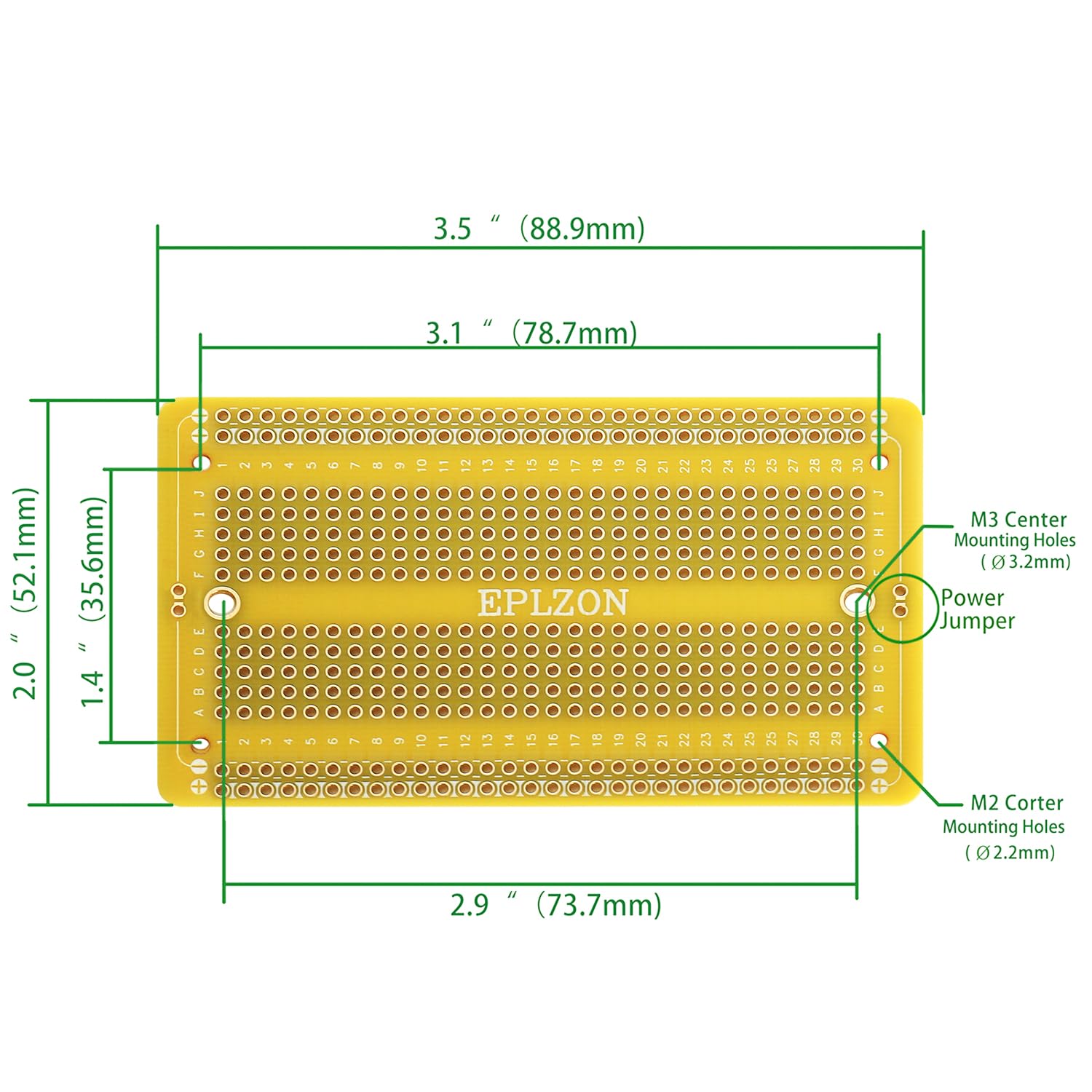 Snapklik.com : EPLZON Solderable Breadboard PCB Board Gold-Plated ...