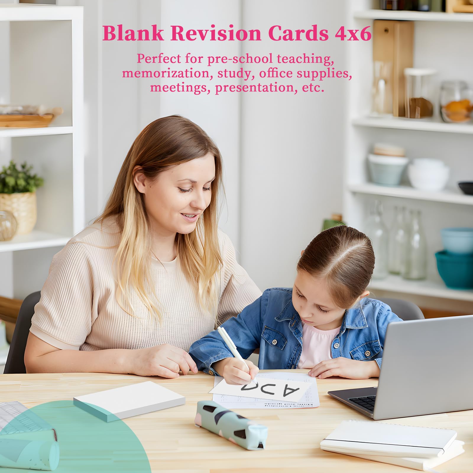 Snapklik.com : 180 PCS Index Cards 4x6 Flash Cards, White 4x6 Note Pads ...