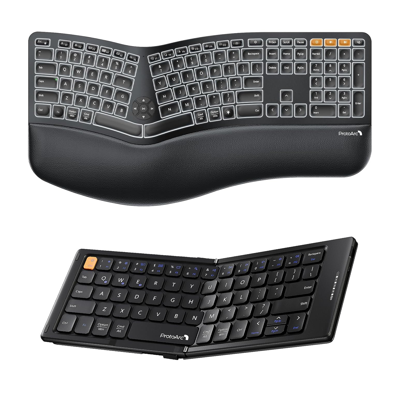 Amazon.com: ProtoArc EK01 Plus Backlit Wireless Ergonomic Keyboard and ...