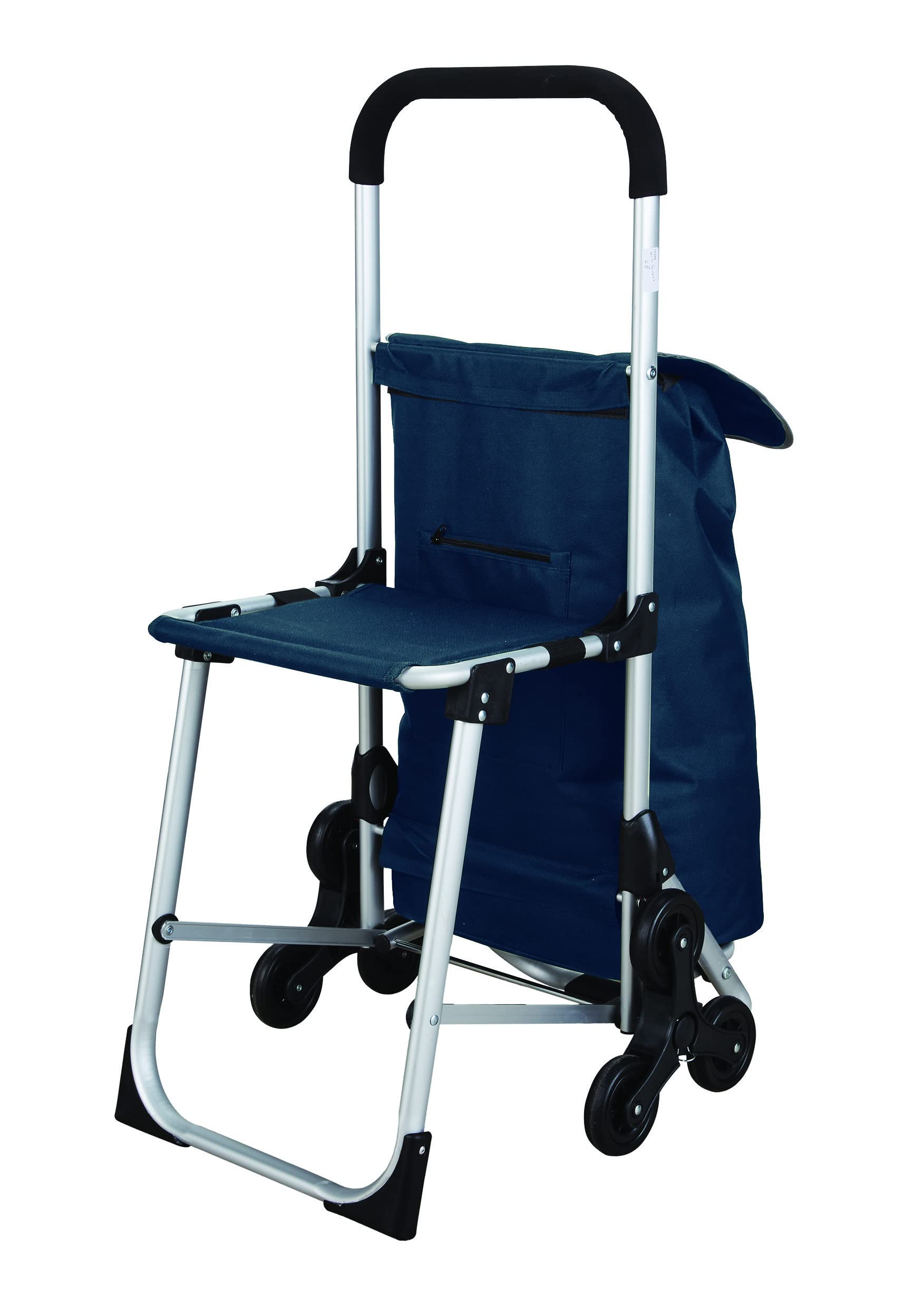 Burwells Three Wheeled Folding Shopping Trolley Bag With Seat Thermally ...
