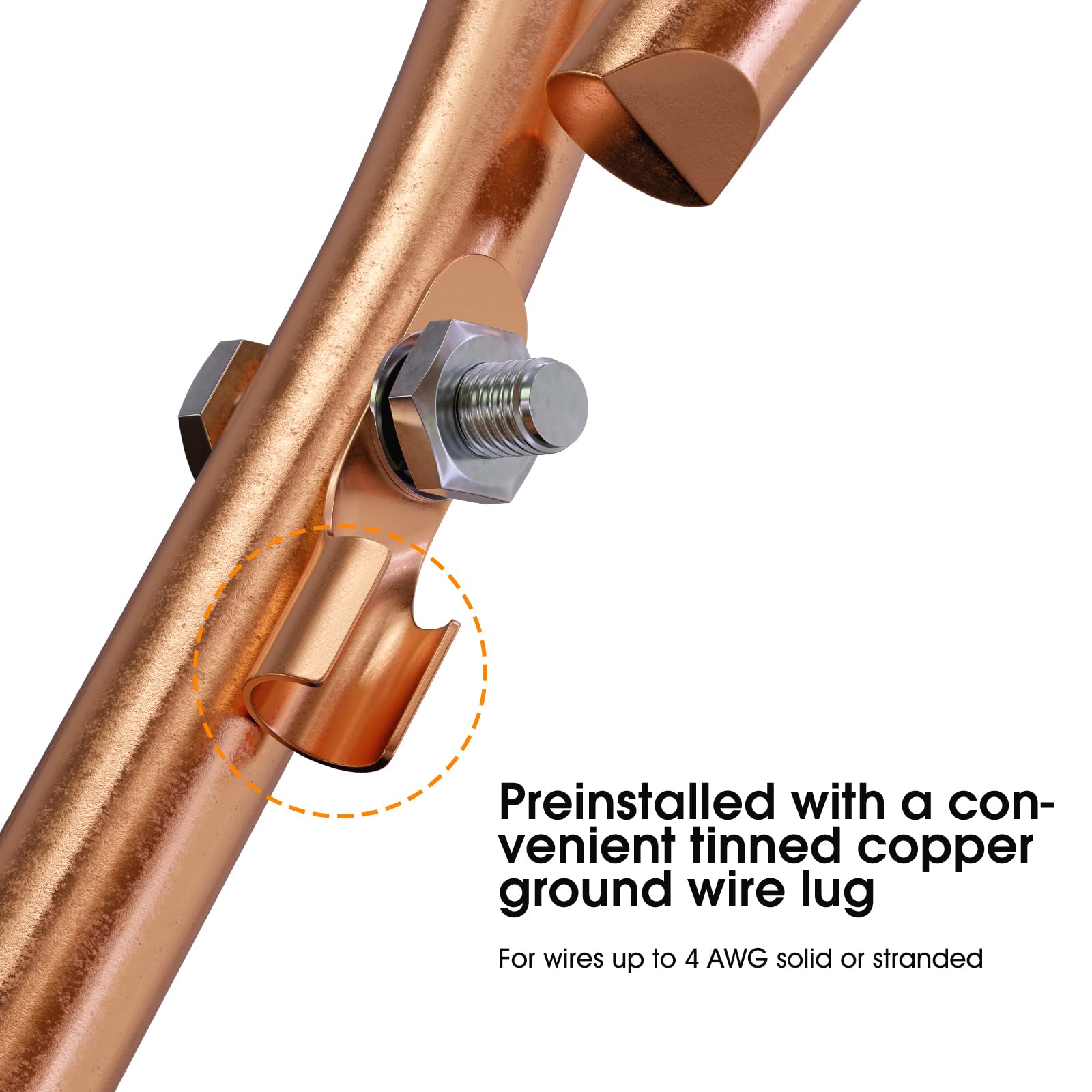 Snapklik.com : Portable Ground Rod - Copper Electrical Grounding Pin