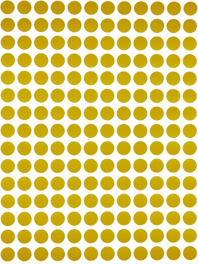 Sticker Gelb 8 mm runde Etiketten – 0,8 cm Klebepunkte 2520 Stück von ...