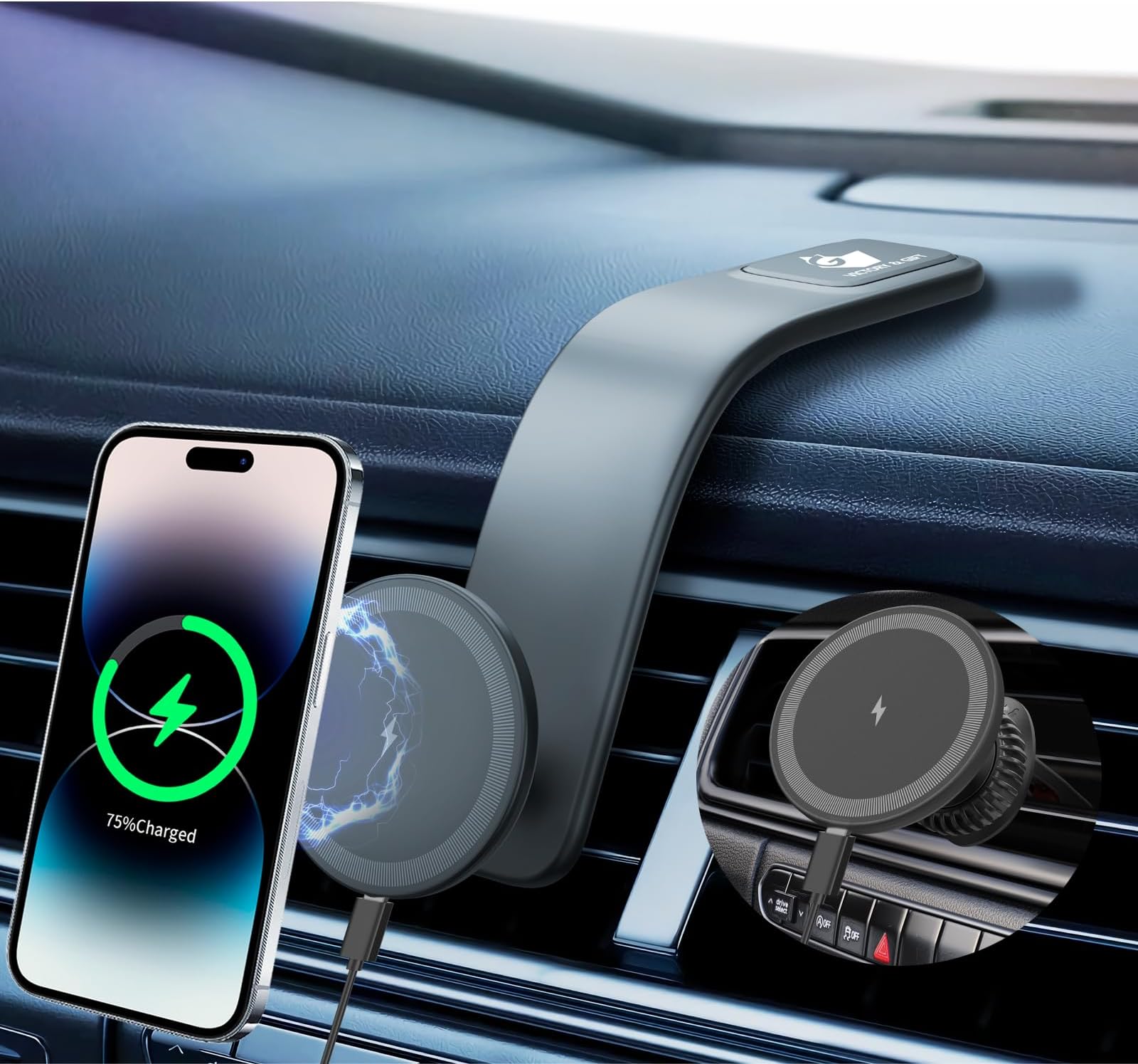 Amazon.com: Baseus Magsafe Car Mount, Magnetic Phone Holder for Car ...