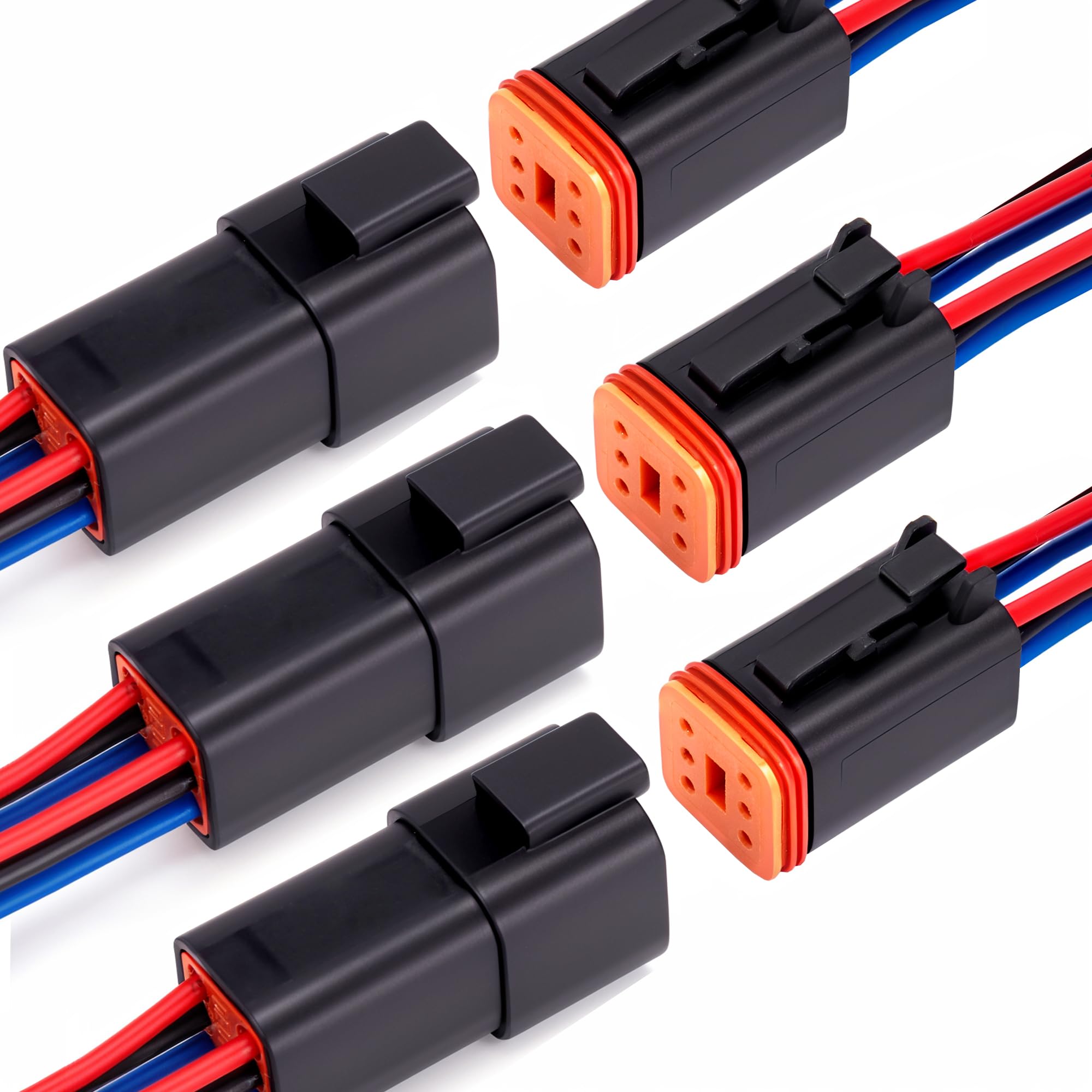 6 Pin Waterproof Connector Waterproof Superseal Connectors For