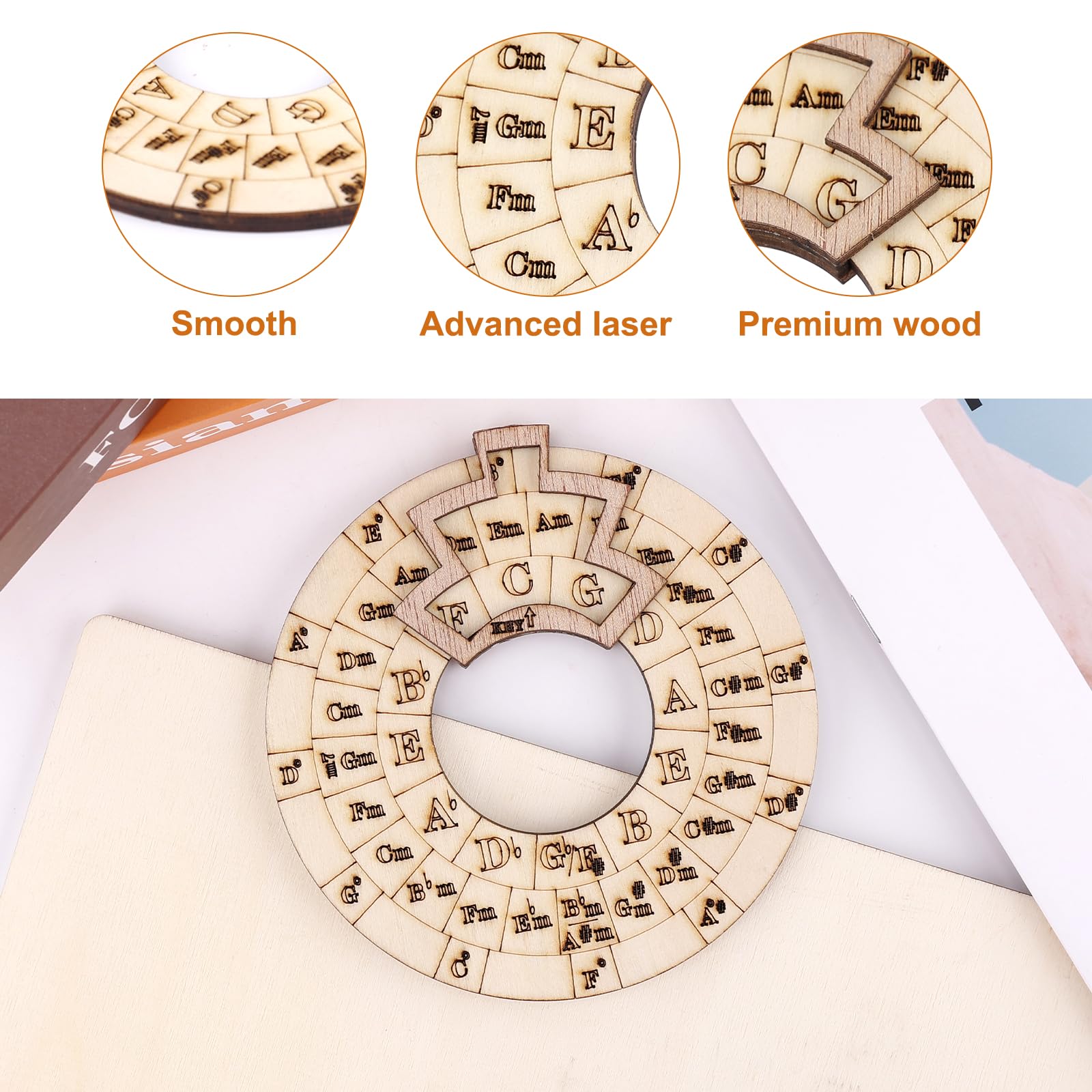 Snapklik.com : Wooden Melody Tool, Circle Of Fifths Wheel Music ...