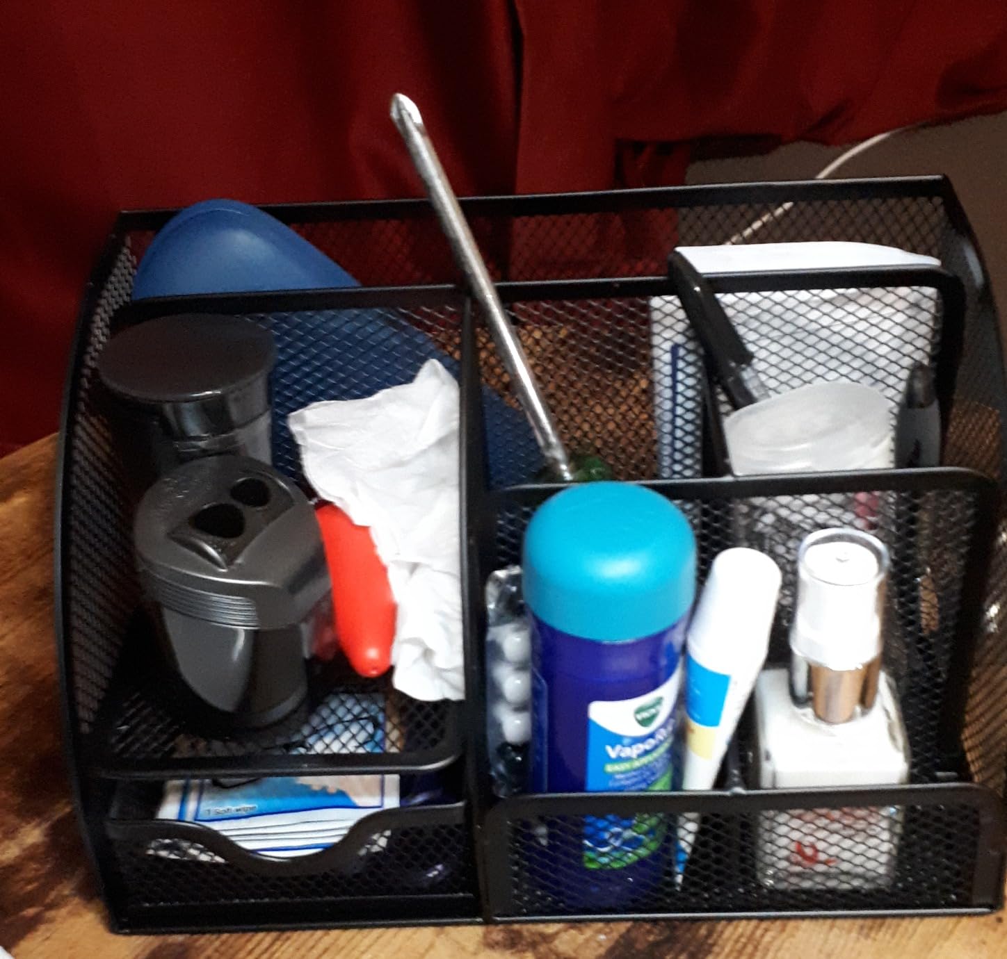 Metal Desk Organiser, Office Desktop Organiser with Drawer, Metal ...