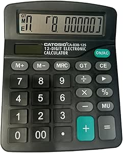 Katsio CA-838-12S Desktop Digital Calculator - Black with Large Key ...