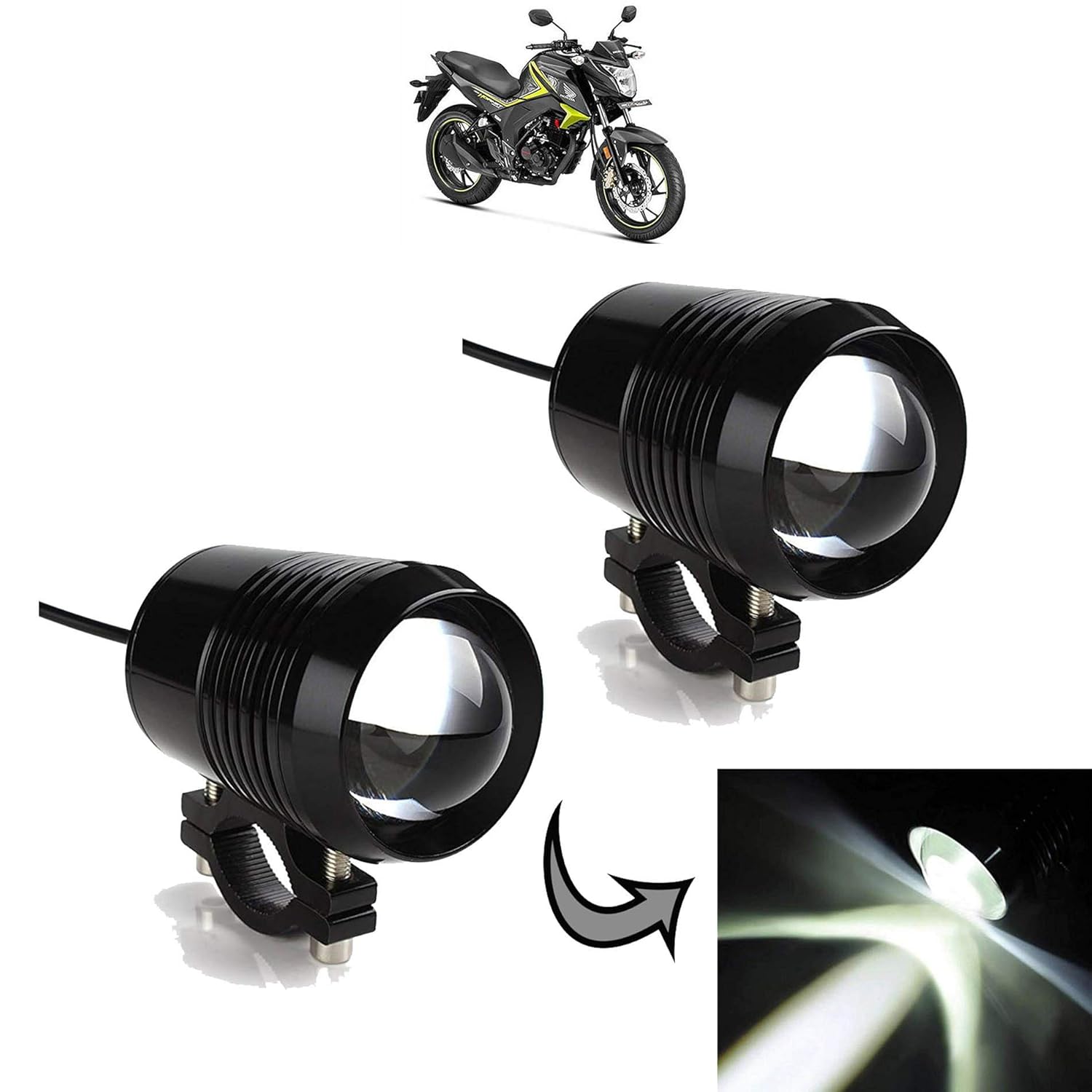 Kandid Bike U2 Focus Light/Spot Light/High Beam Headlight for Honda CB ...