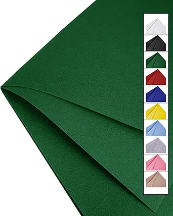 Amazon.com: Green Felt Fabric 72" X 36"(1 Yard) Large Felt Sheets Stiff ...