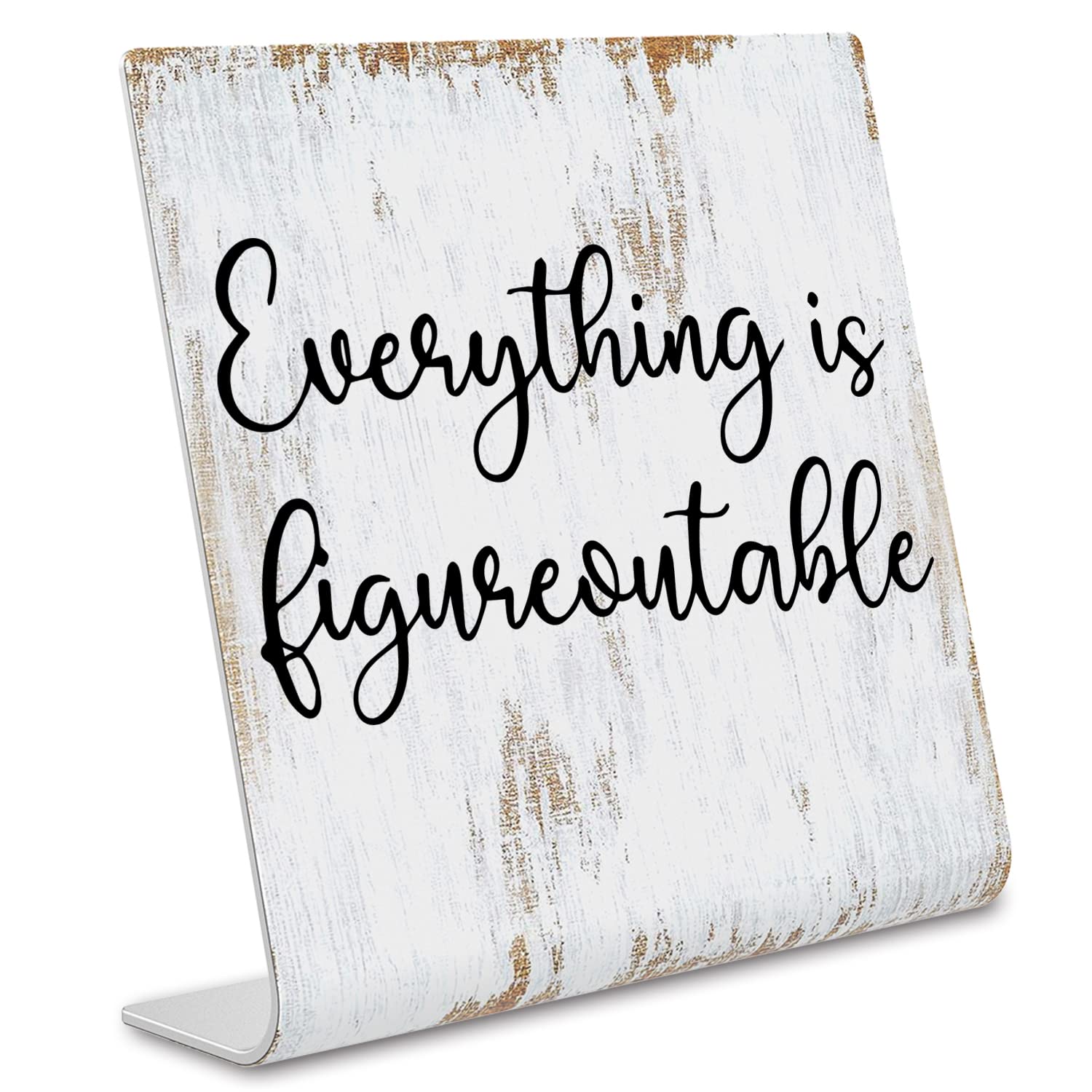 Amazon.com: Everything is Figureoutable Sign, Inspirational Gift for ...