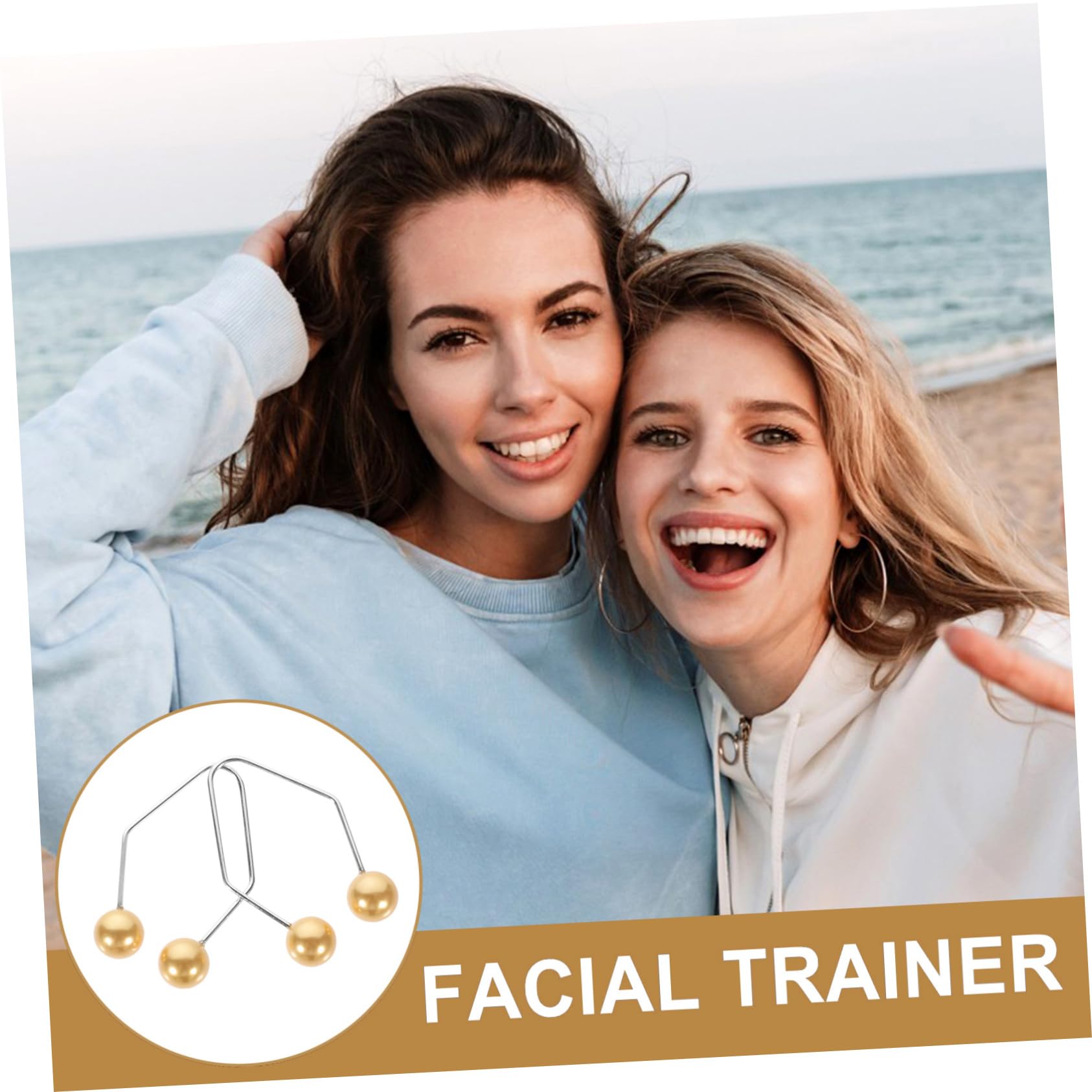 Gogogmee 2pcs Dimple Trainer Facial Exerciser Metal Dimple Maker Face ...