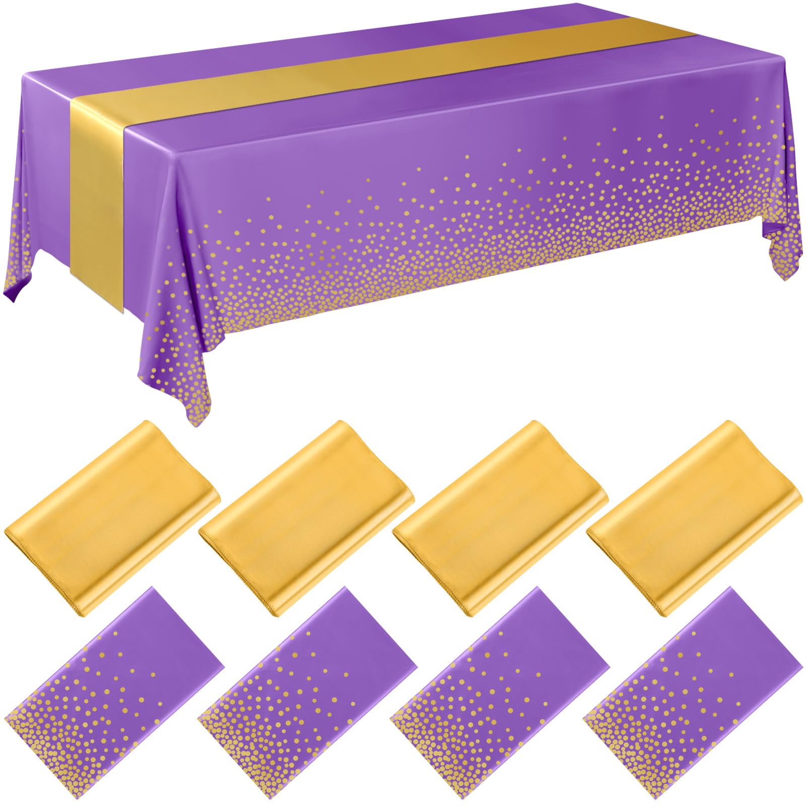 Amazon.com: Breling 8 Pack Purple and Gold Disposable Plastic ...
