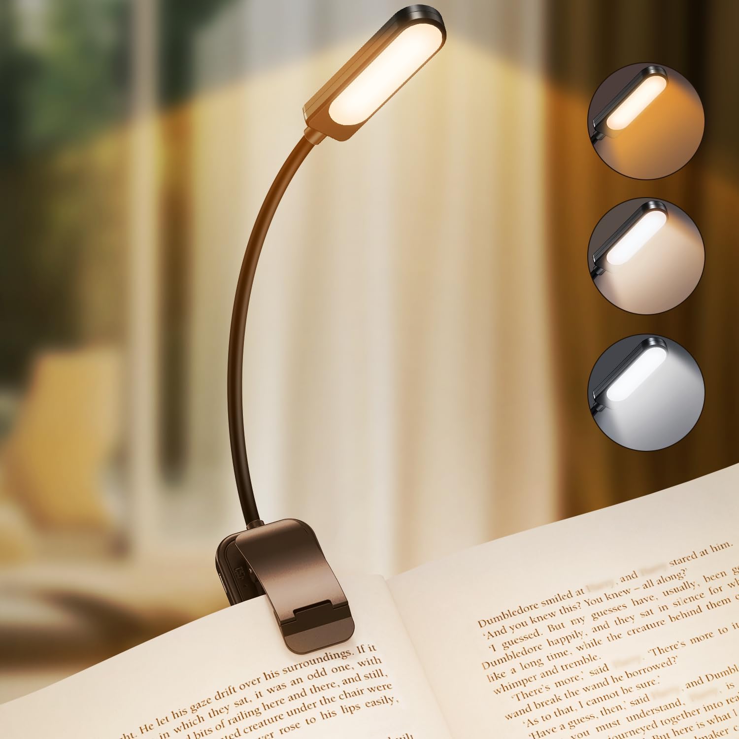 Lampara Para Leer-10 Led Lampara de Lectura USB Recargable de 360 ...