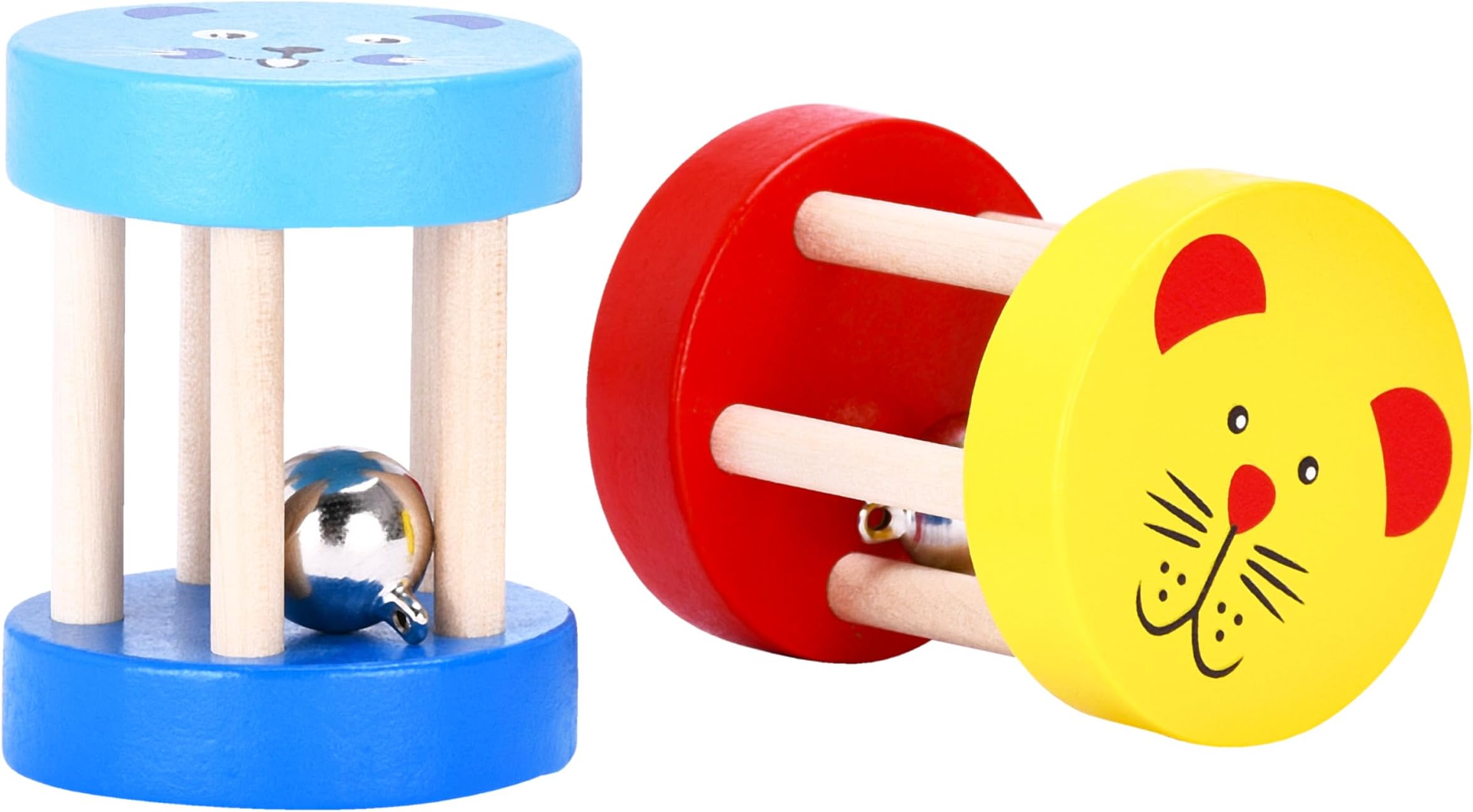 Amazon.com: Montessori Ball Cylinder Rolling Drum - Wooden Rattle ...