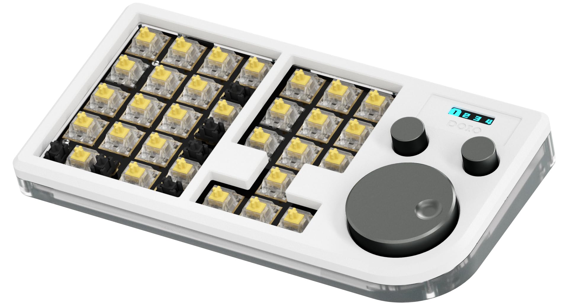 Amazon.com: KEEBMONKEY Megalodon 30% Designer Keyboard/Macro Pad QMK ...