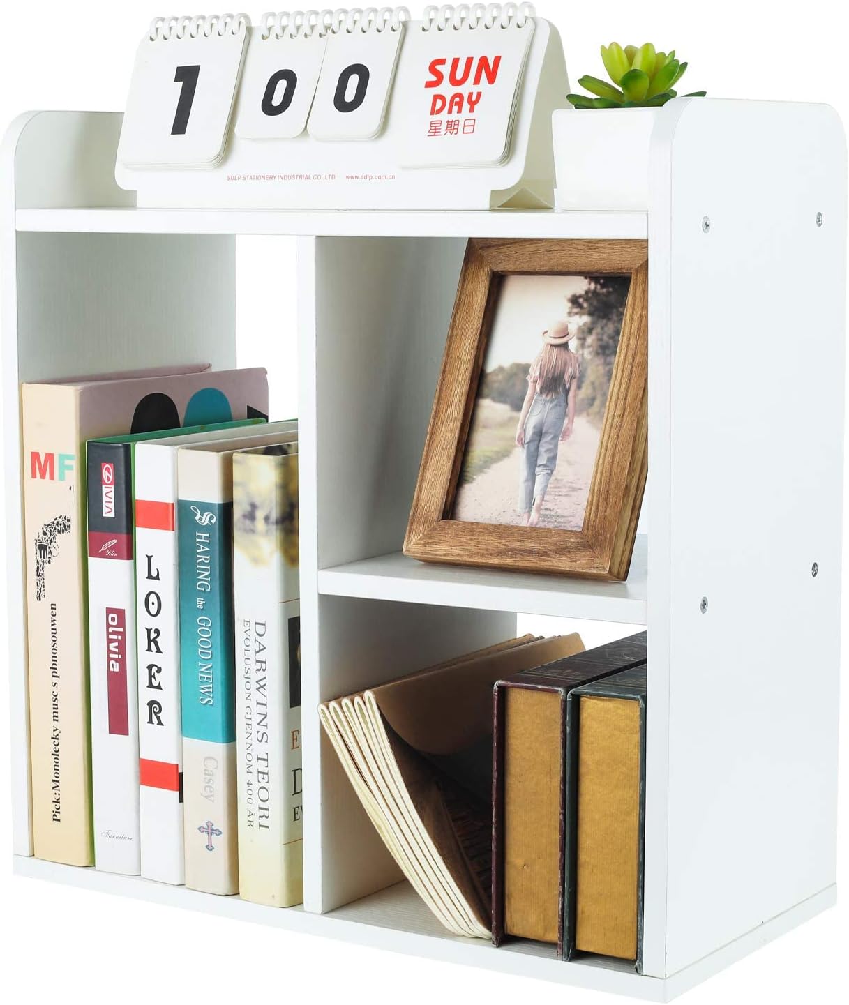 Amazon.com: Hossejoy Adjustable Desktop Bookshelf Office Organizer Desk ...