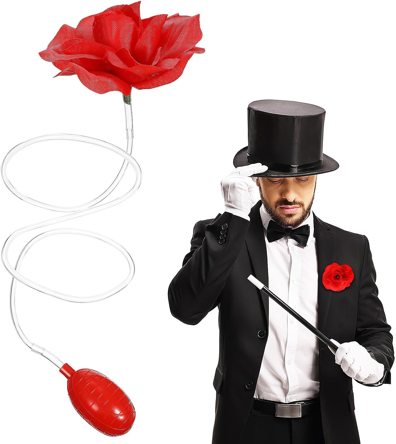 Amazon.com: PRETYZOOM Water-Squirting Rose Boutonniere Prank Toy Party ...