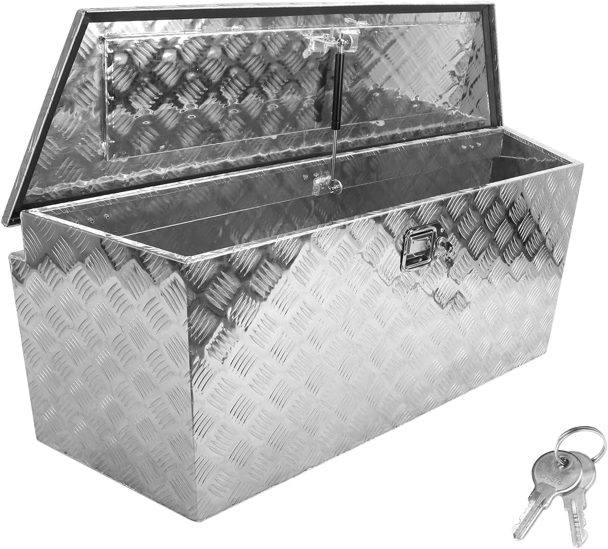 Amazon.com: BLACKHORSE-RACING 48.8 Inch Aluminum Trailer Tool Box with ...