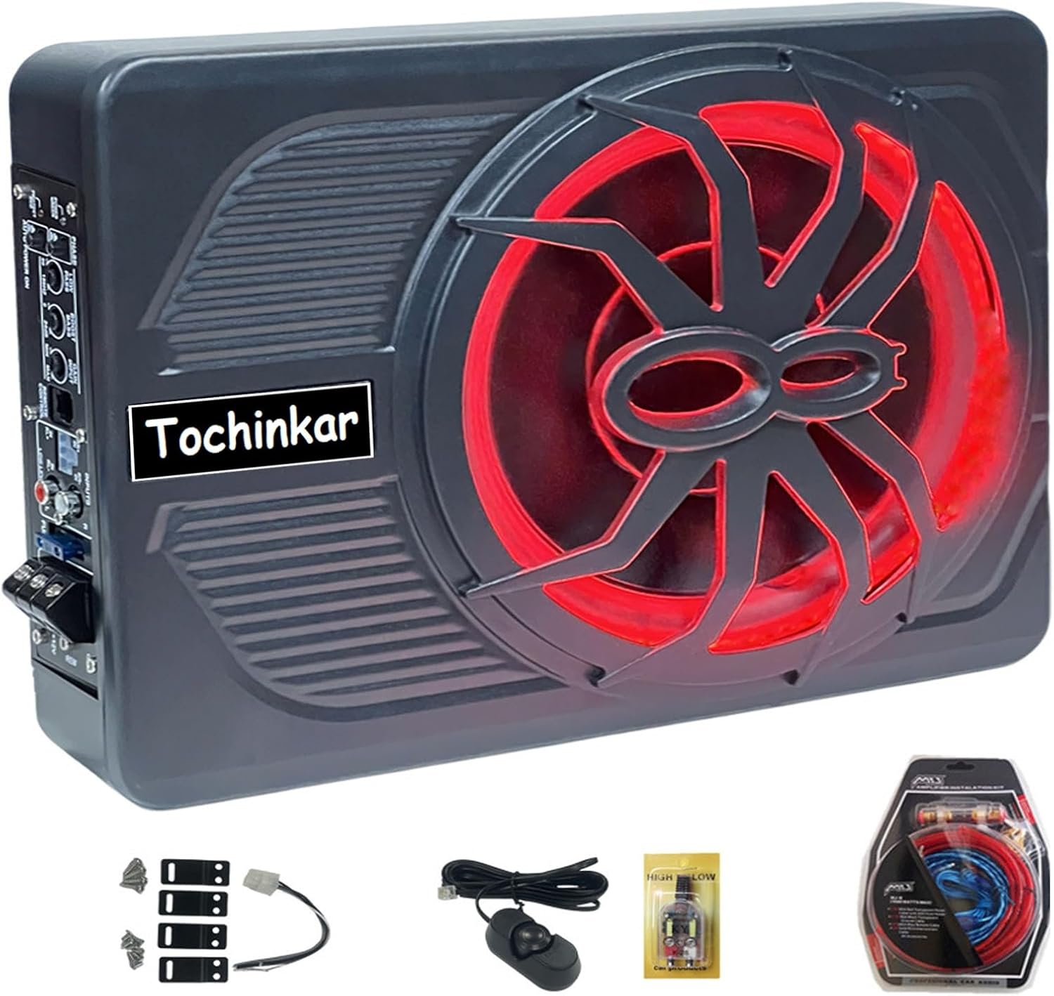 Amazon.com: 10" 800W Slim Under Seat Powered Subwoofer Car Speakers ...