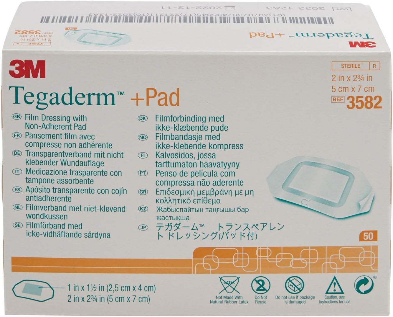 Amazon.com: 3M Tegaderm Transparent Film Dressing (2 Boxes) : Health ...
