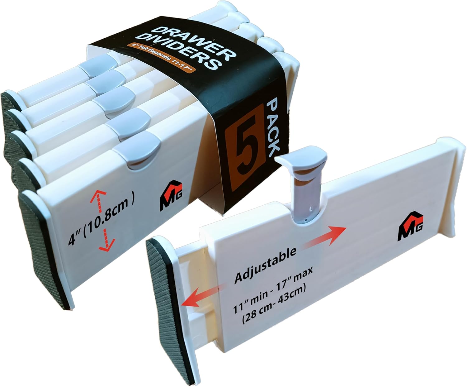 Amazon.com: Drawer Dividers Adjustable for Clothes by Maginare, Pack of ...