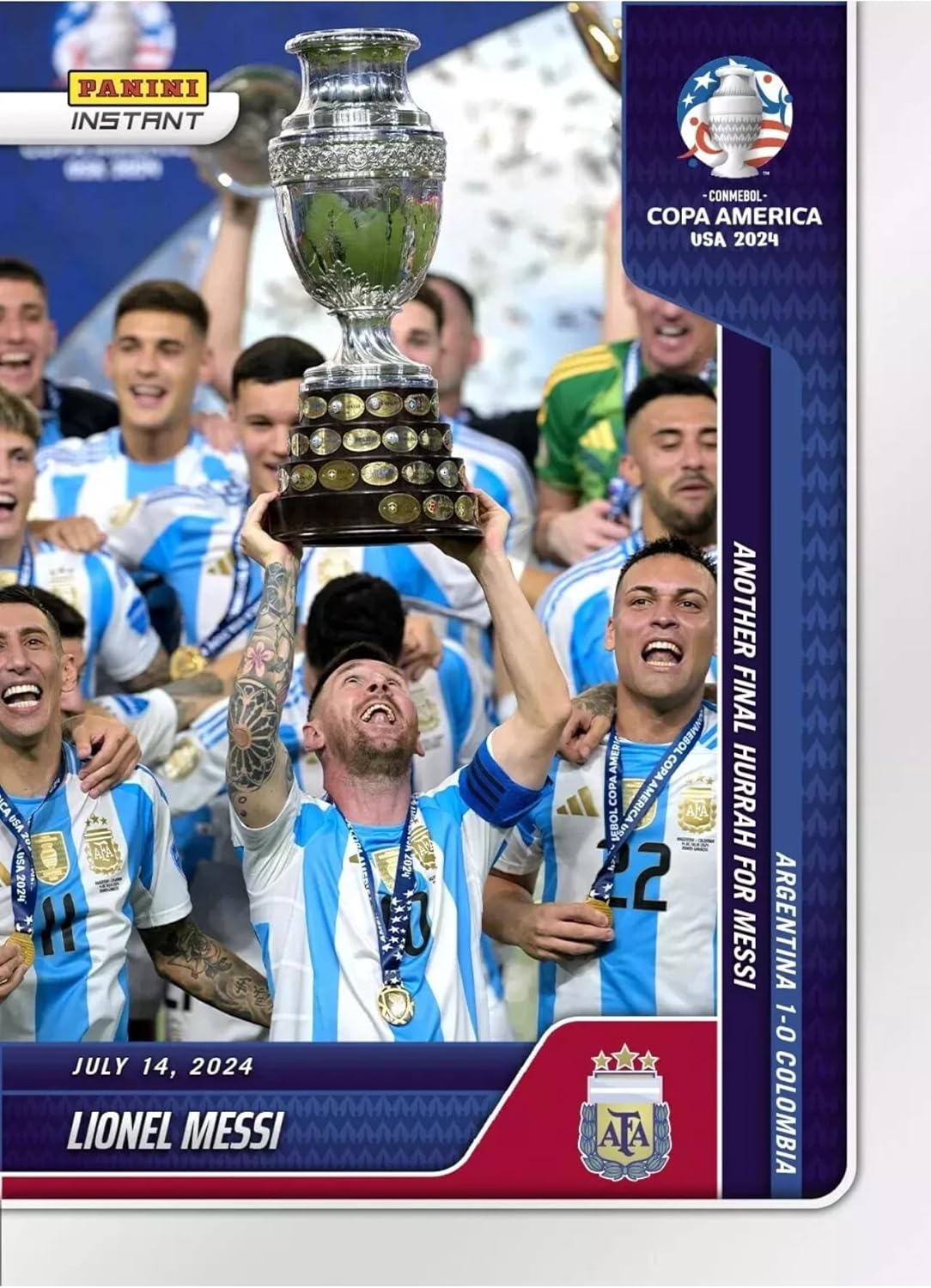 Amazon.com: 2024 Panini Instant Lionel Messi #43 - Copa America ...