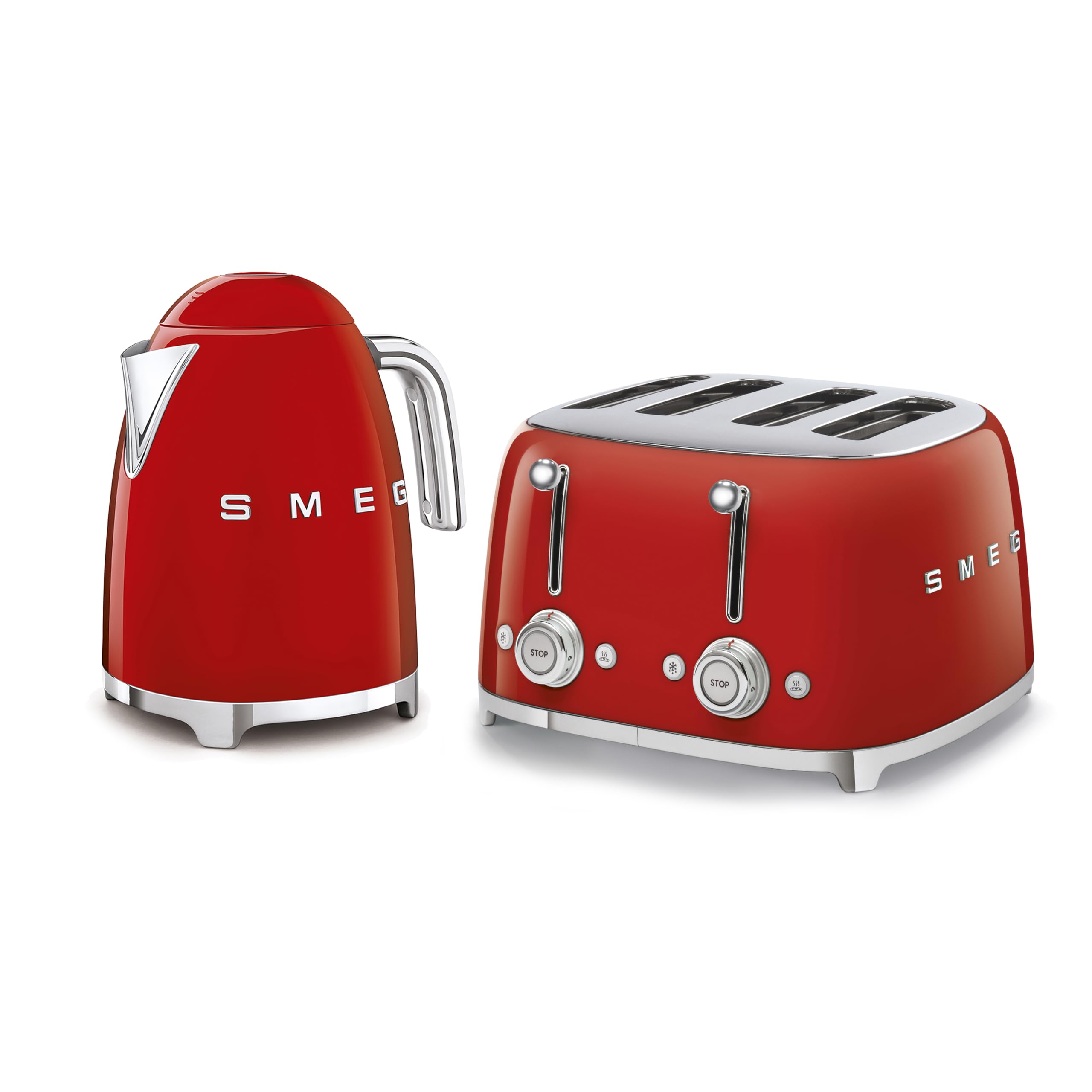 Smeg 50’s Style Retro Range Breakfast Set, 1.7L 3000W Kettle and Multi ...