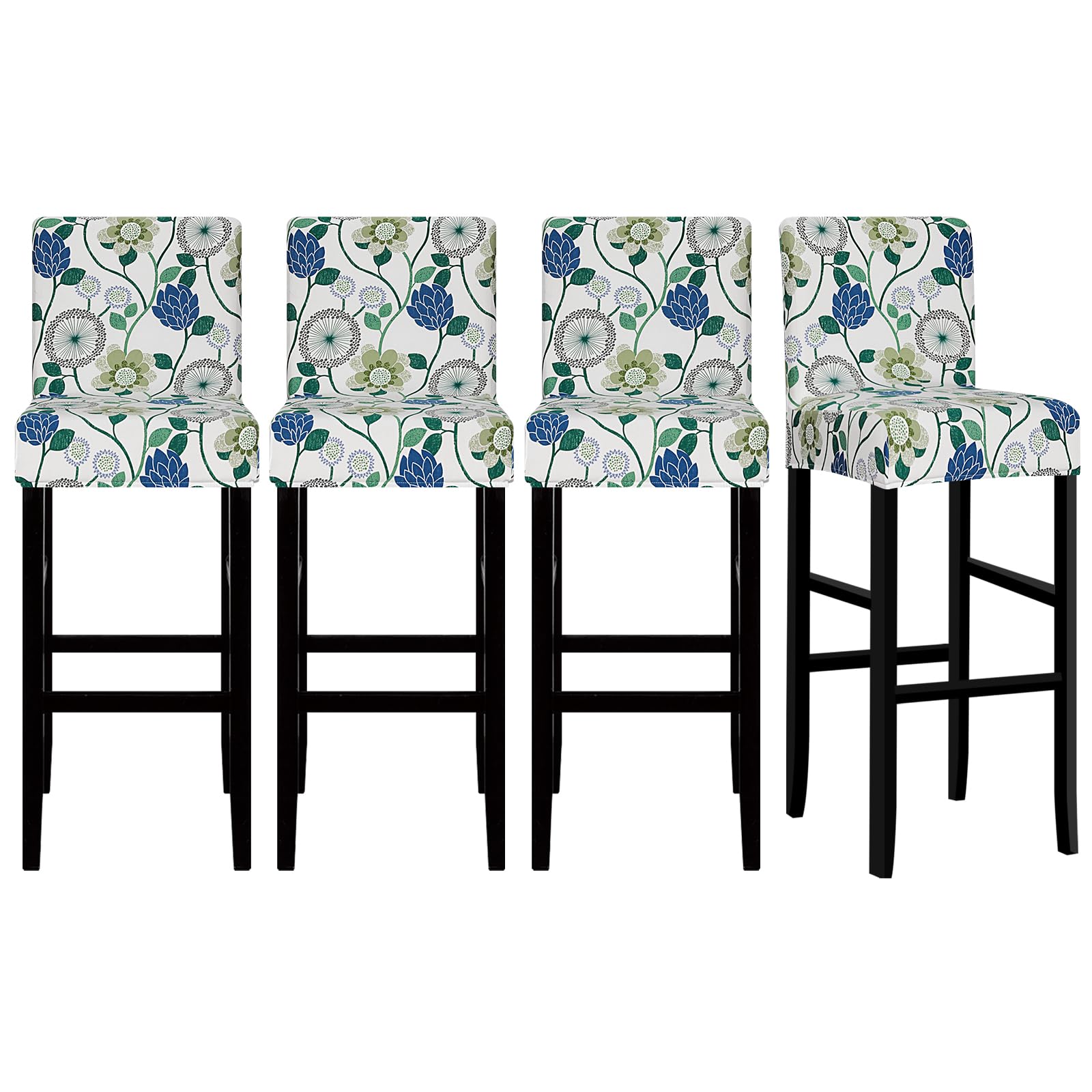 Amazon.com: Lellen Jacquard Bar Chair Cover Set of 4 - Counter Bar ...