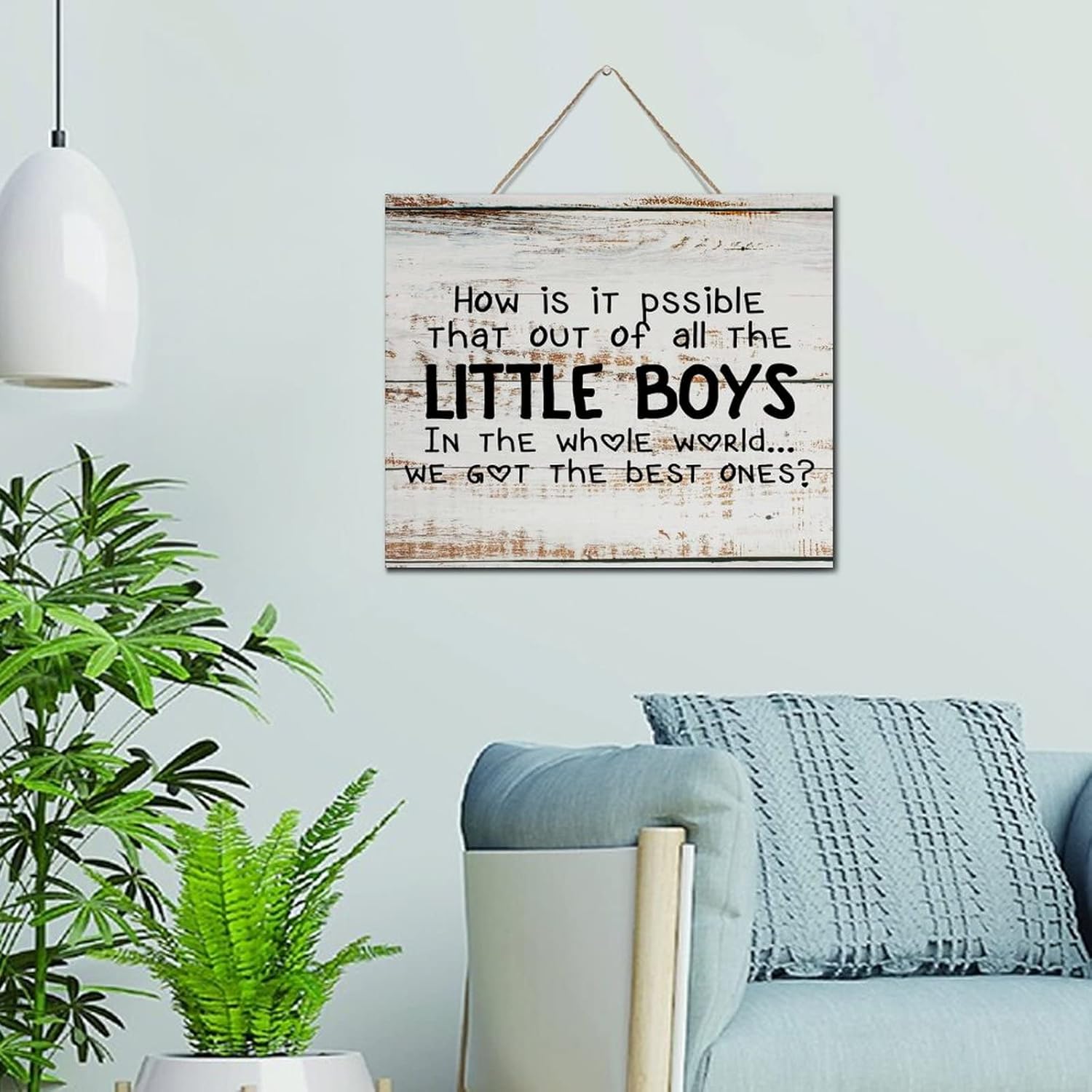 Amazon.com: Positive Wooden House Signs How is It Possible That Out of ...